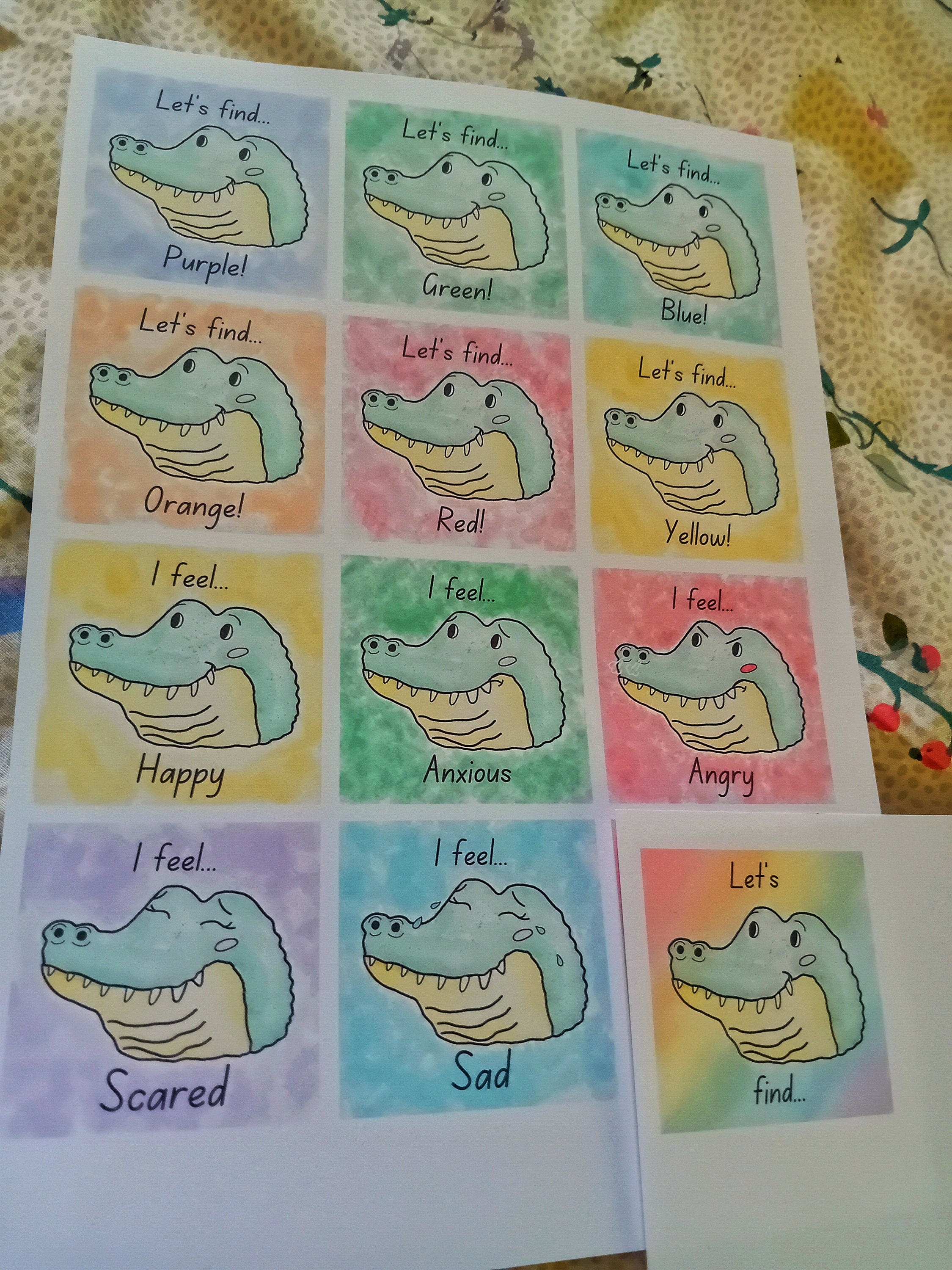 Crocodile Emotion Cards/grounding Cards/ 54321/mindfulness ...