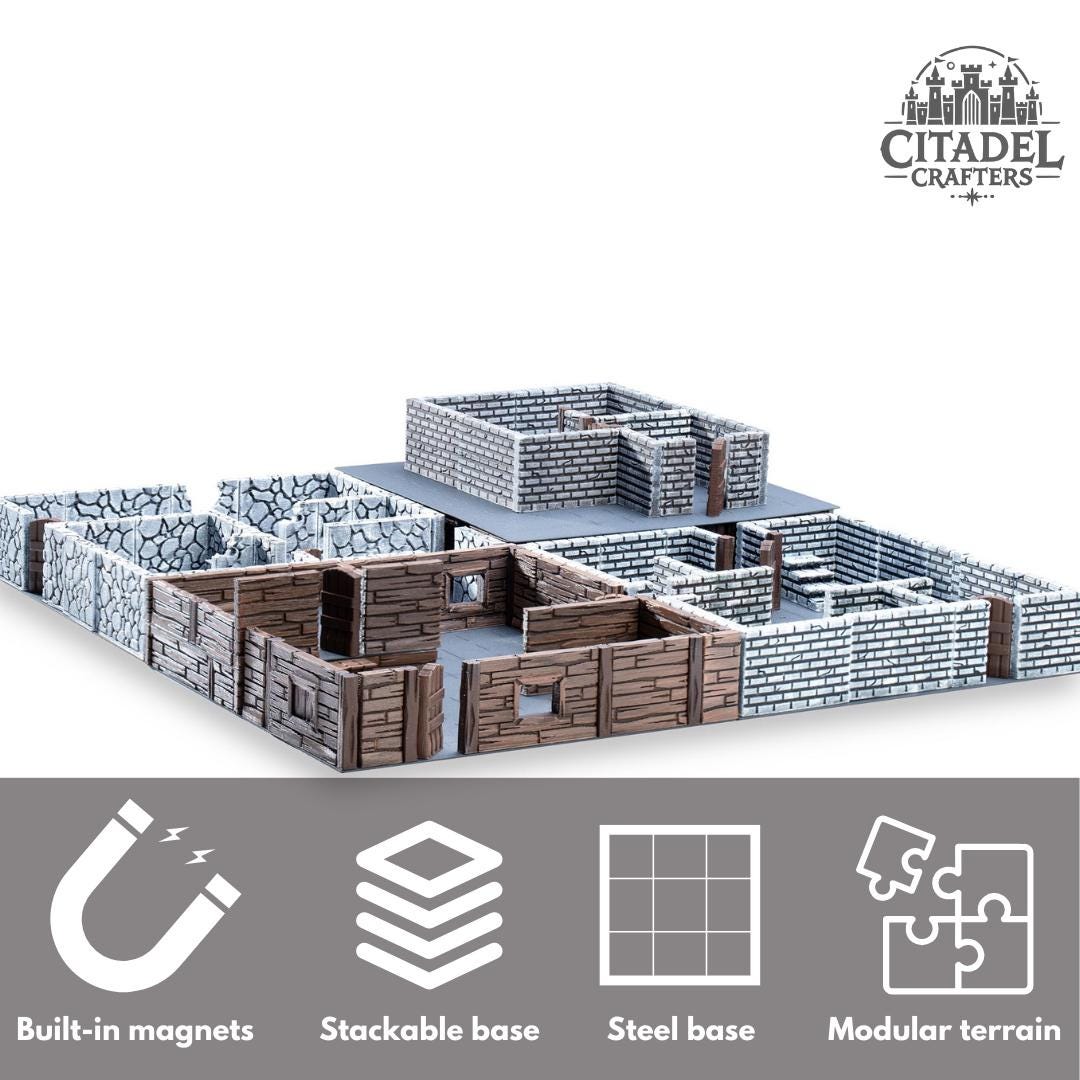 Large Wood-texture Modular Magnetic Terrain for Tabletop Rpgs D&D ...