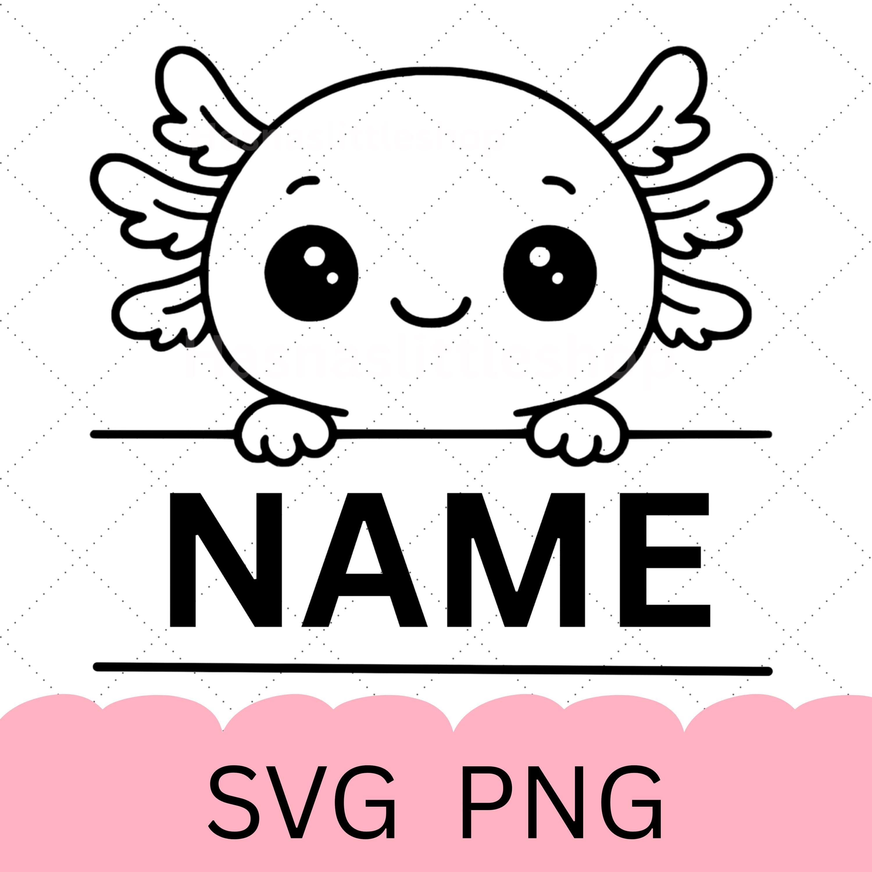 Cute Axolotl Svg, Name Axolotl Svg, Axolotl Frame Svg, Axolotl Svg ...