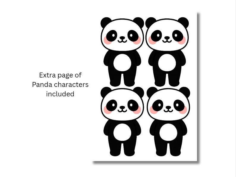 Kawaii Panda Paper Doll – Printable DIY Craft for Kids, Bedtime Cut Out ...