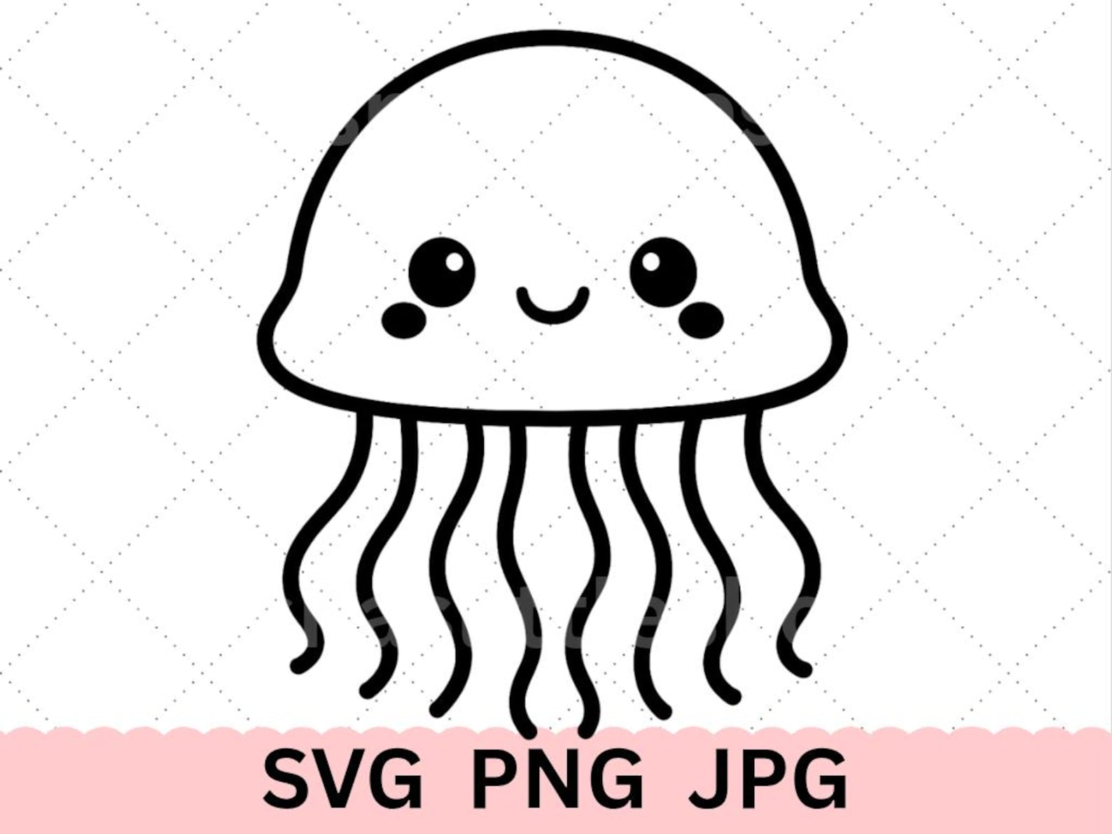 Jellyfish SVG, Jellyfish Cut File, Jellyfish Outline, Jellyfish Cricut ...