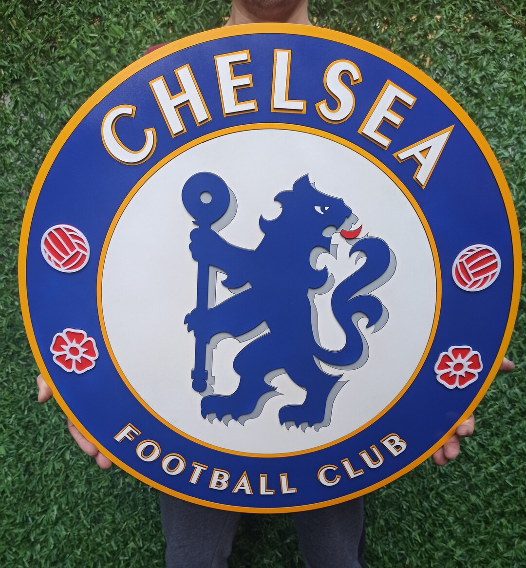3D Chelsea FC Team Logo. Wall Art Chelsea. Chelsea Decor.wooden Chelsea ...