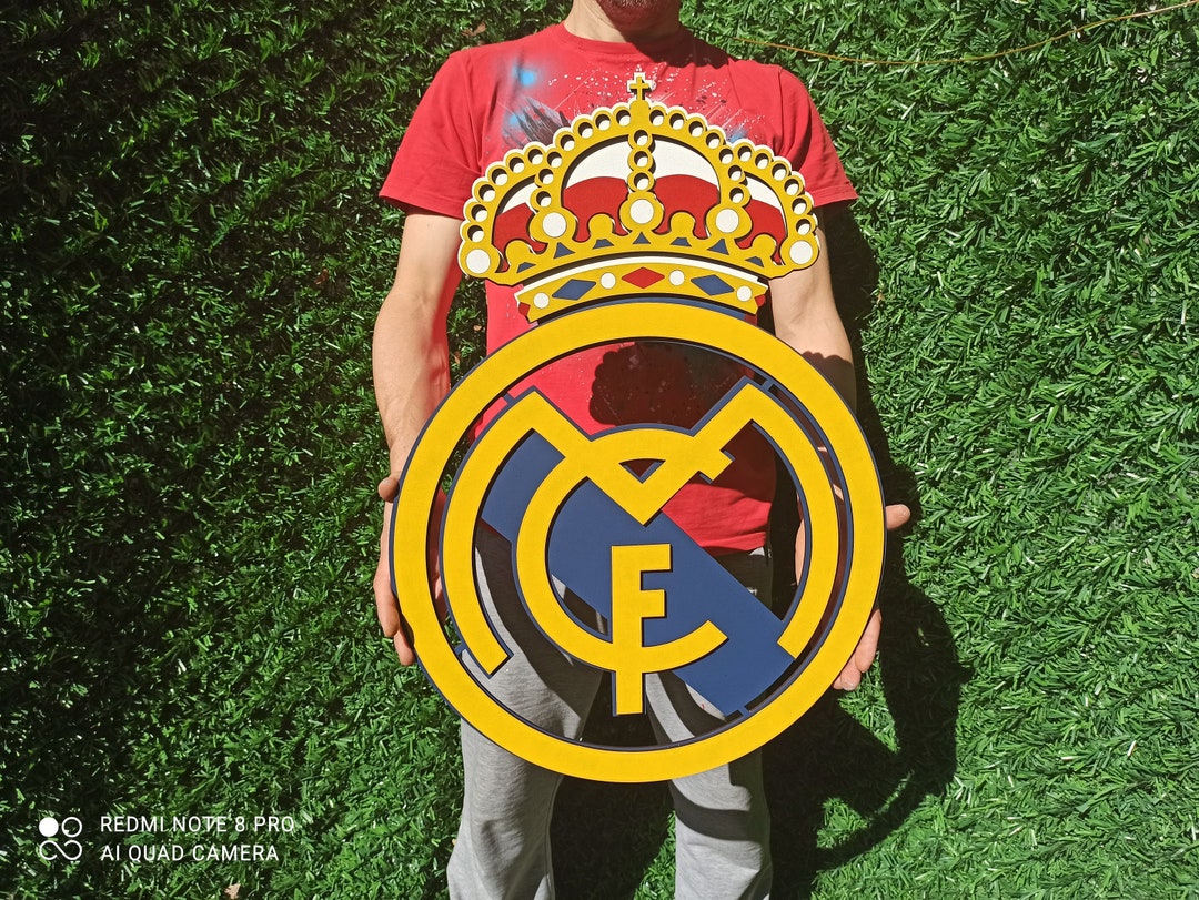 3D Real Madrid Team Logo. Wall Art Real Madrid Decor. Wooden Real ...