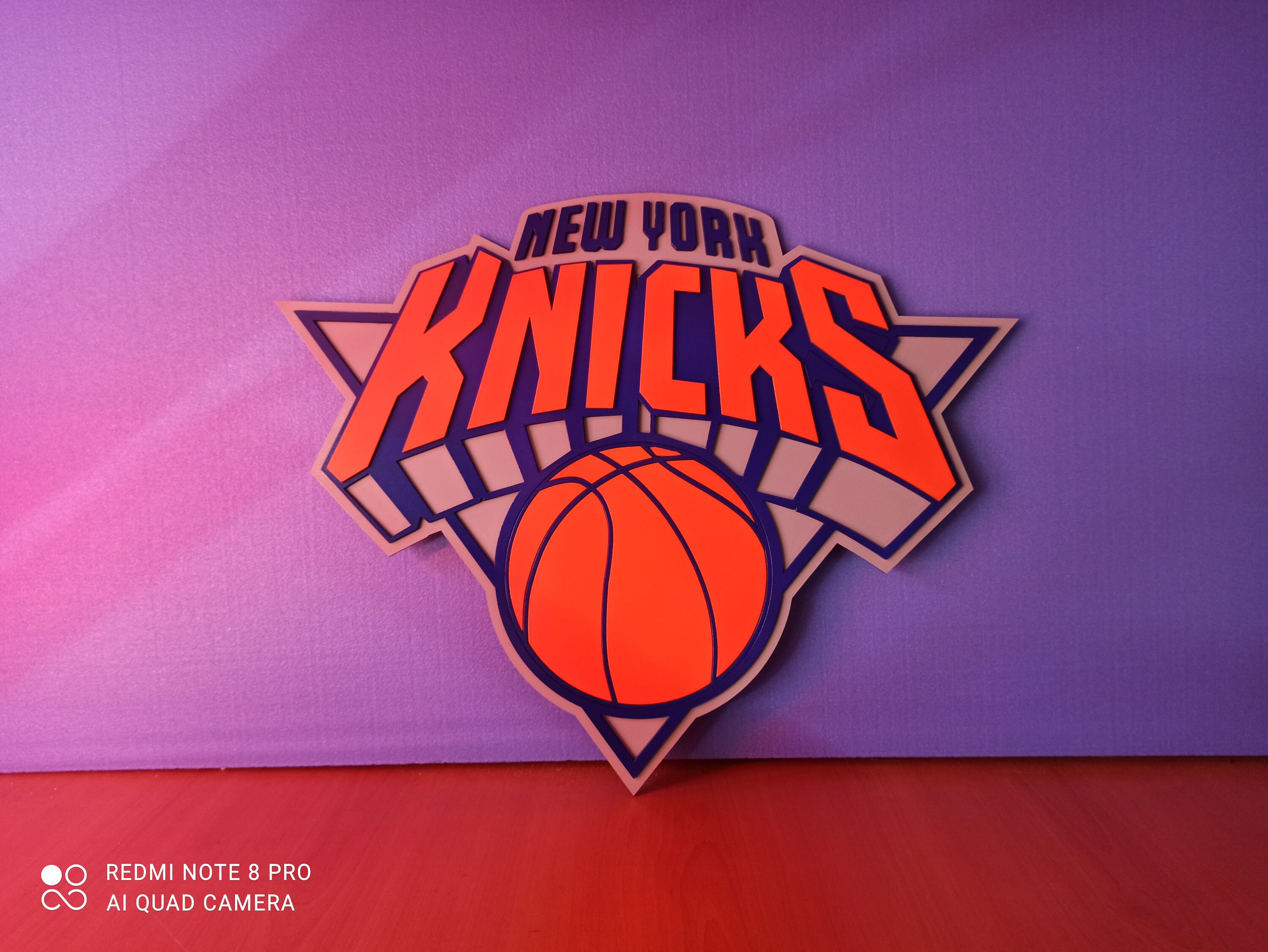 3D New York Knicks Team Logo. Wall Art New York Knicks Decor. Wooden ...