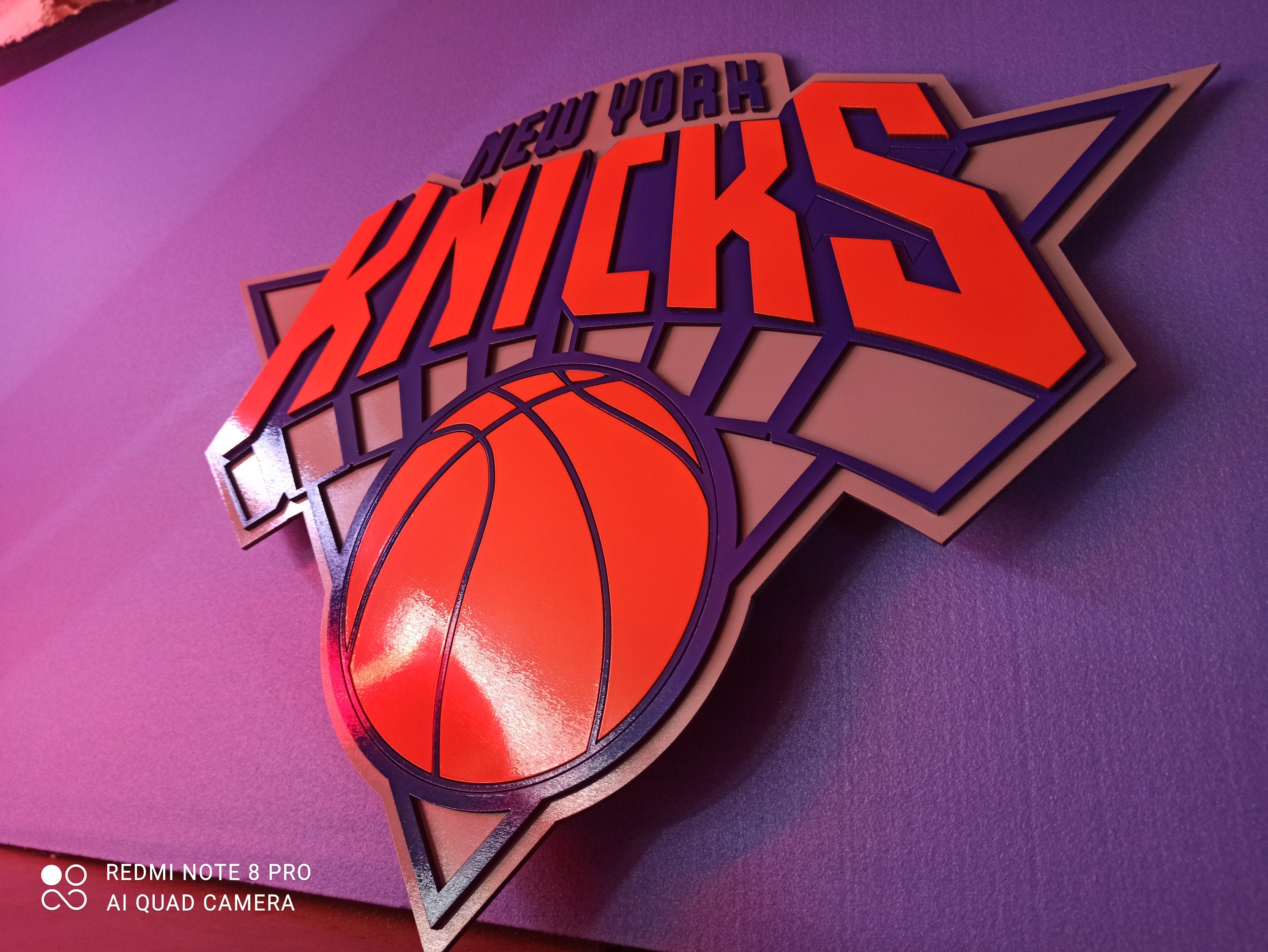 3D New York Knicks Team Logo. Wall Art New York Knicks Decor. Wooden ...