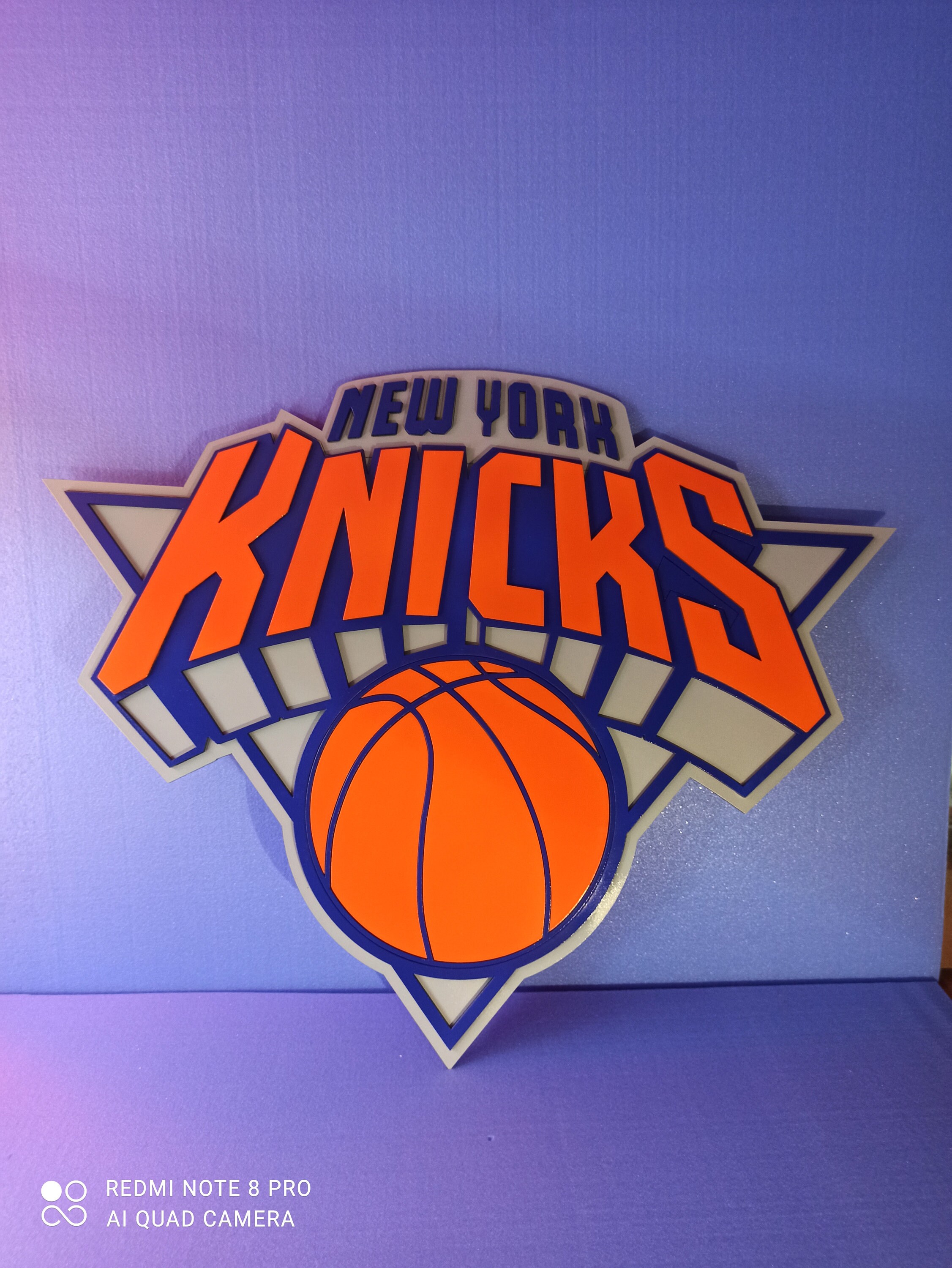 3D New York Knicks Team Logo. Wall Art New York Knicks Decor. Wooden ...