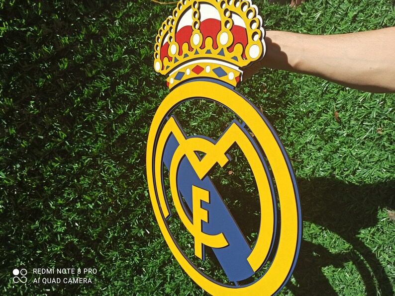 3D Real Madrid Team Logo. Wall Art Real Madrid Decor. Wooden Real ...