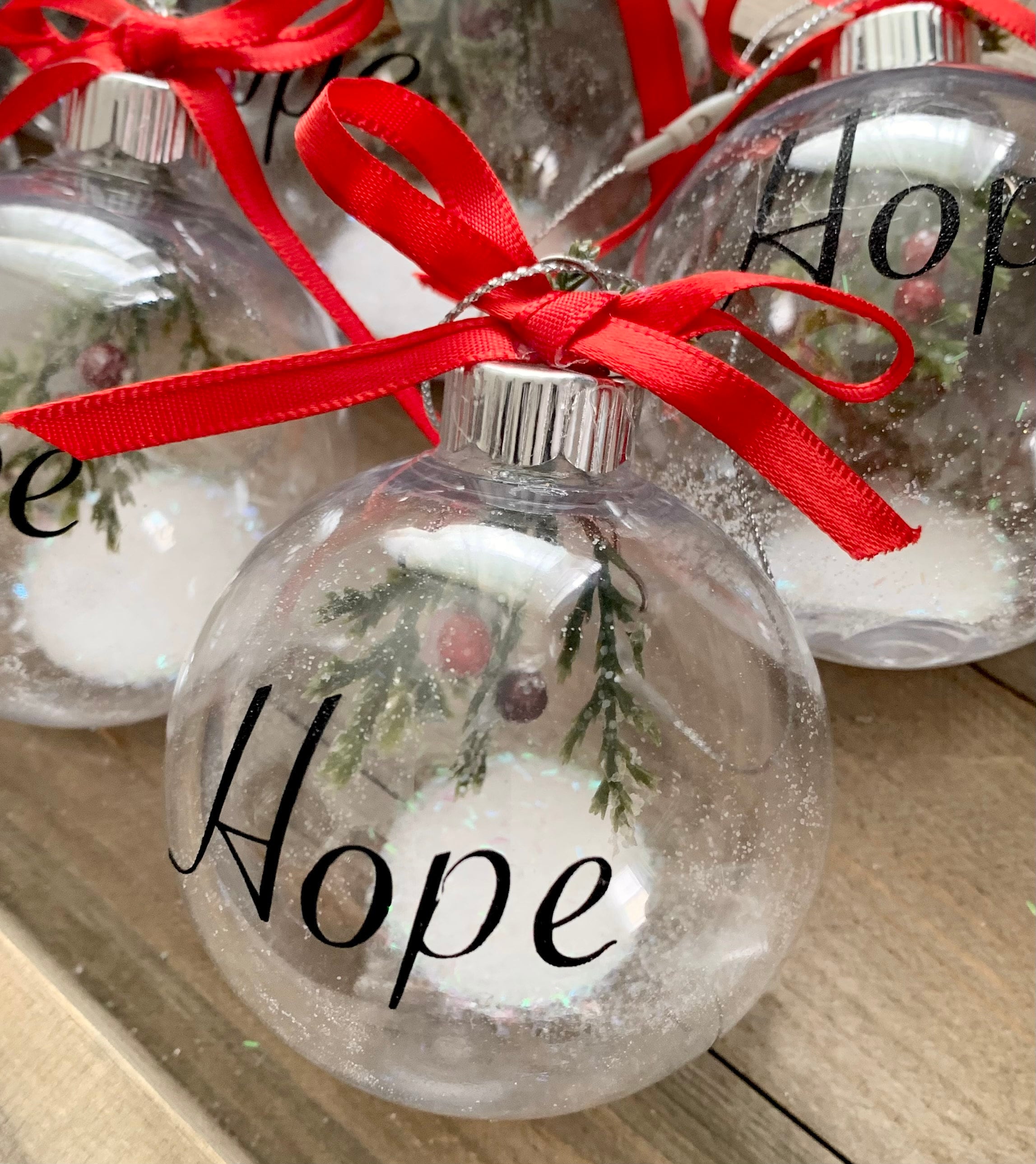3D Clear Ball Christmas Tree Ornament-hope Christmas Ornament ...