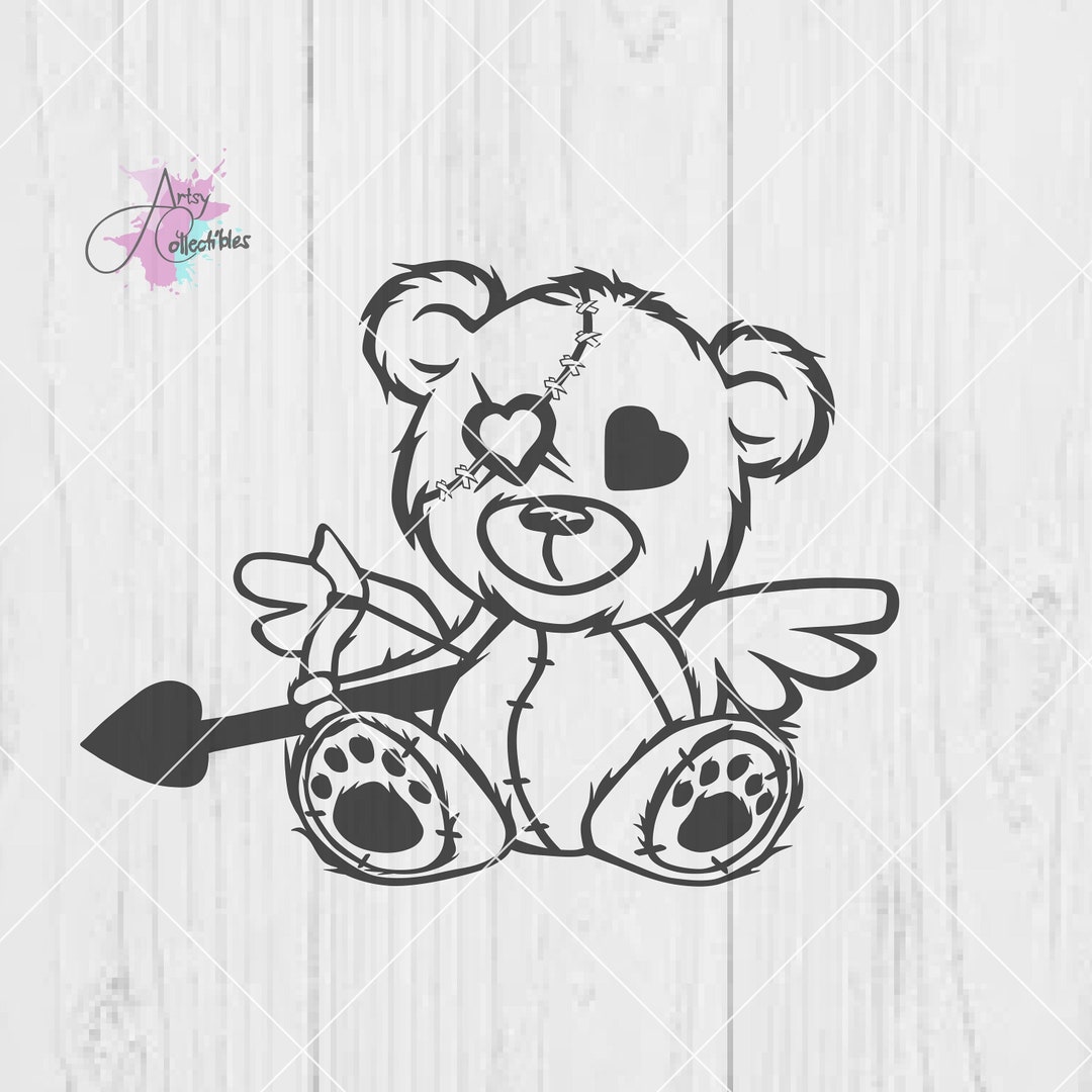 Cupid Teddy Teddy Bear Stitched Teddy Teddy Love Teddy - Etsy