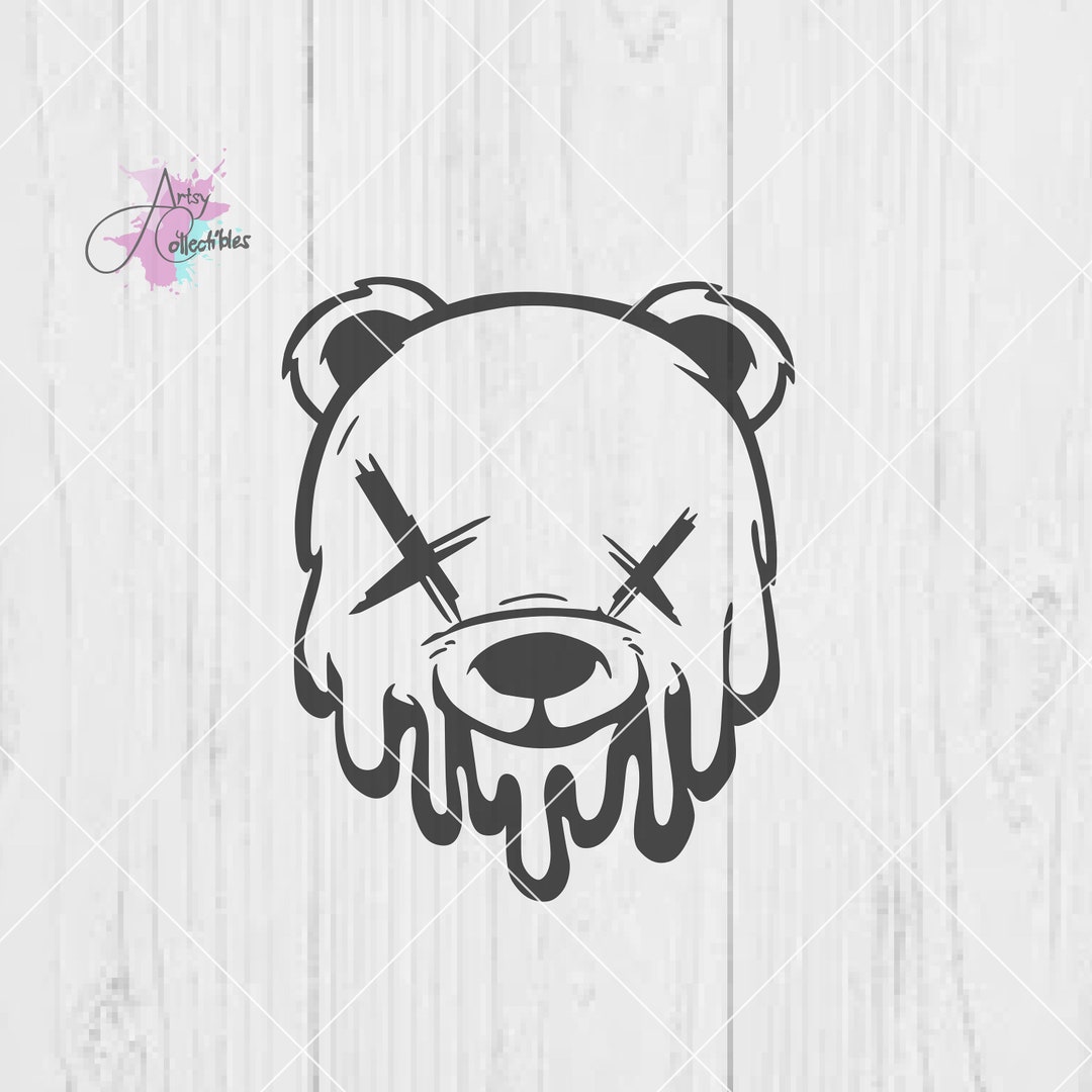 Dripping Teddy Teddy Bear Svg Melting Teddy Bear Vector Cute Teddy Bear ...