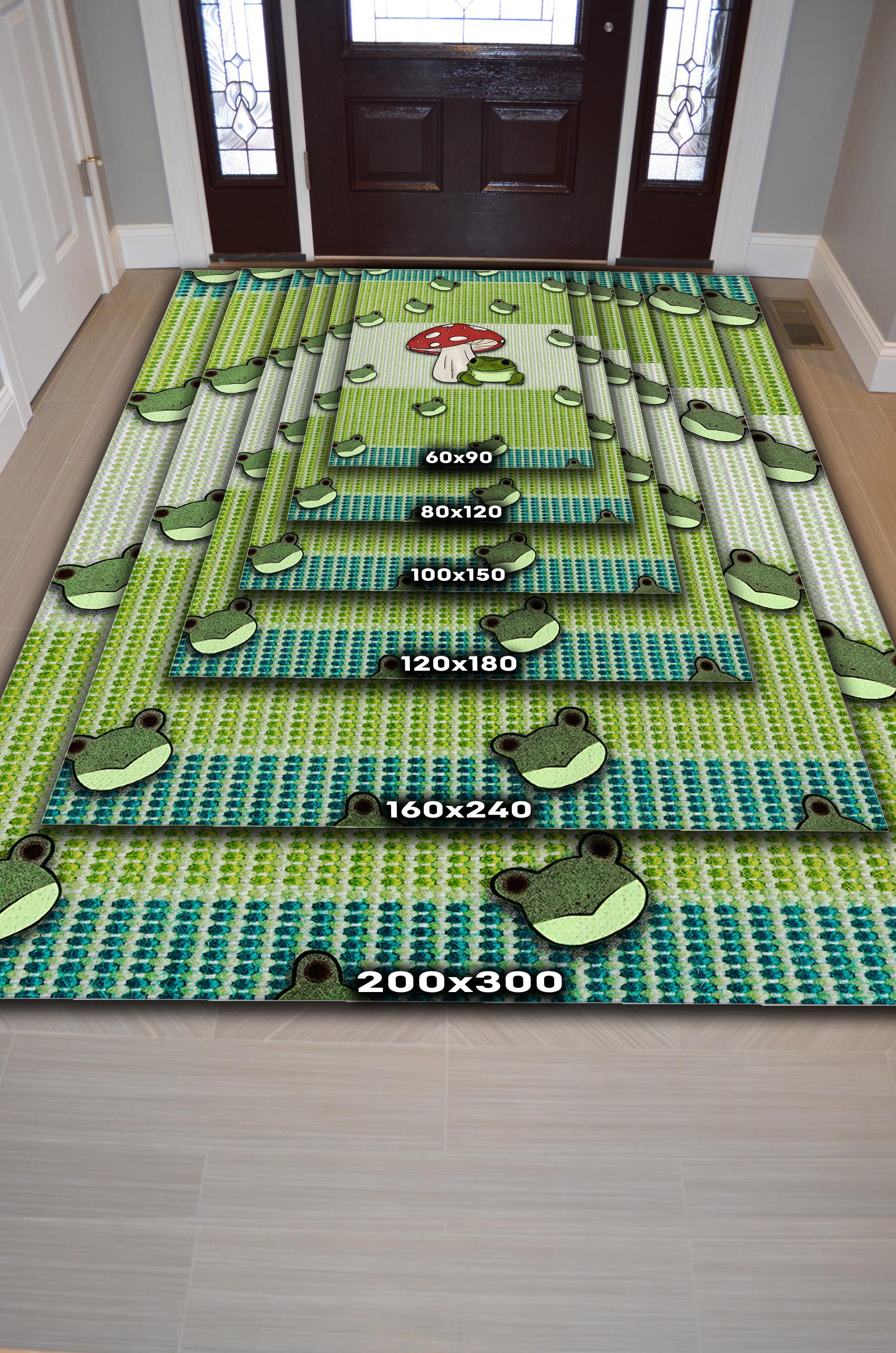 Mushroom Rug and Frog Rug Together for Funny Hypebeast Home Decor, Frog ...