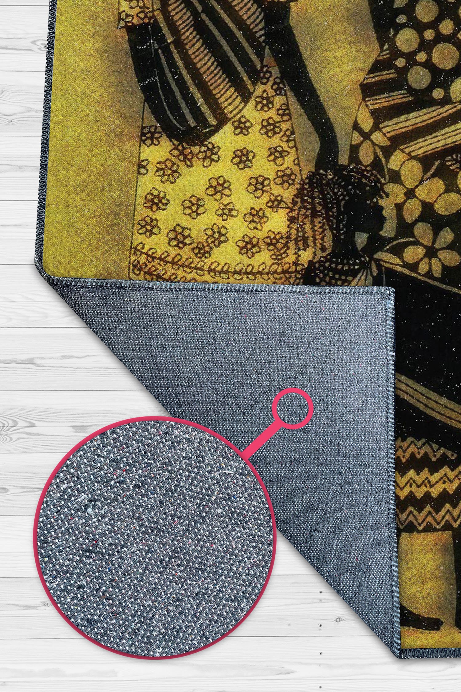 African Women Black and Yellow African Home Decor Rug, Ethnic Rug for ...