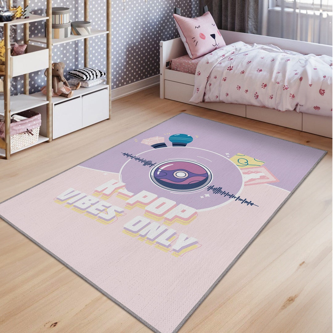 Only Kpop Rug, Finger Heart, Home Decor Rug, Kpop Room Decor, Girls Rug ...