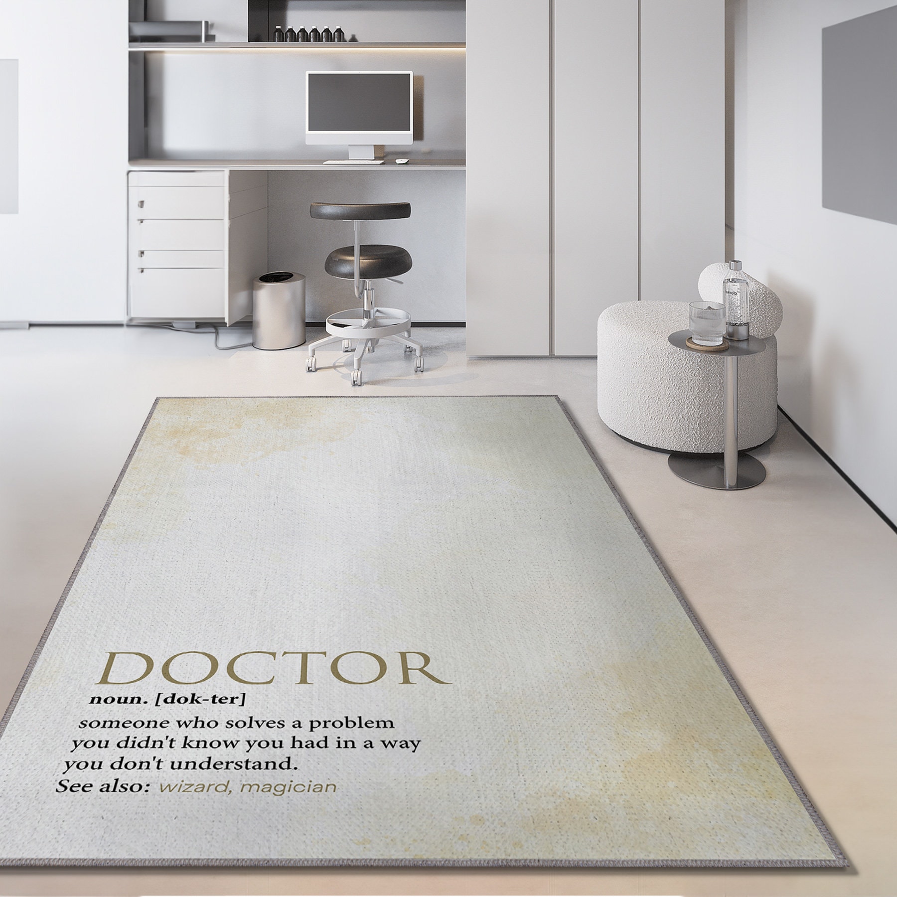 Minimalist Definition of Doctor Rug, Gift for Doctor, Doctor Gift ...
