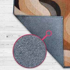 Spiral Brown and Gray Abstract Rug for Modern Living Room Decor, Shades ...