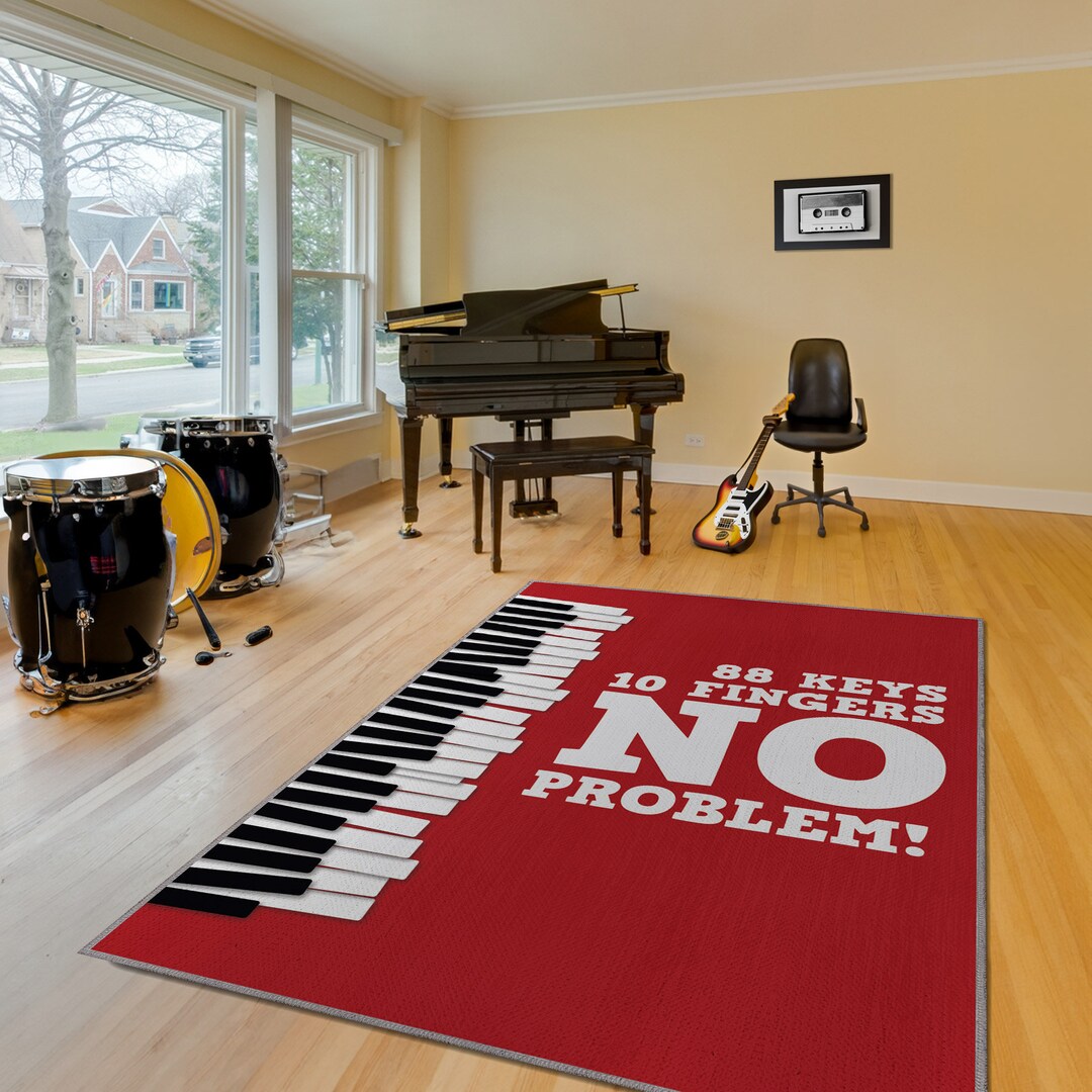Piano Rug for Piano Player Gift, Music Lover Gift, Music Rug for Music ...
