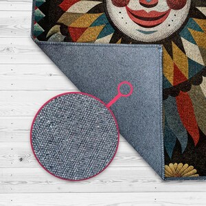 Circus Clown Rug, Retro Clown Rug for Clowncore Decor, Bohemian Clown ...
