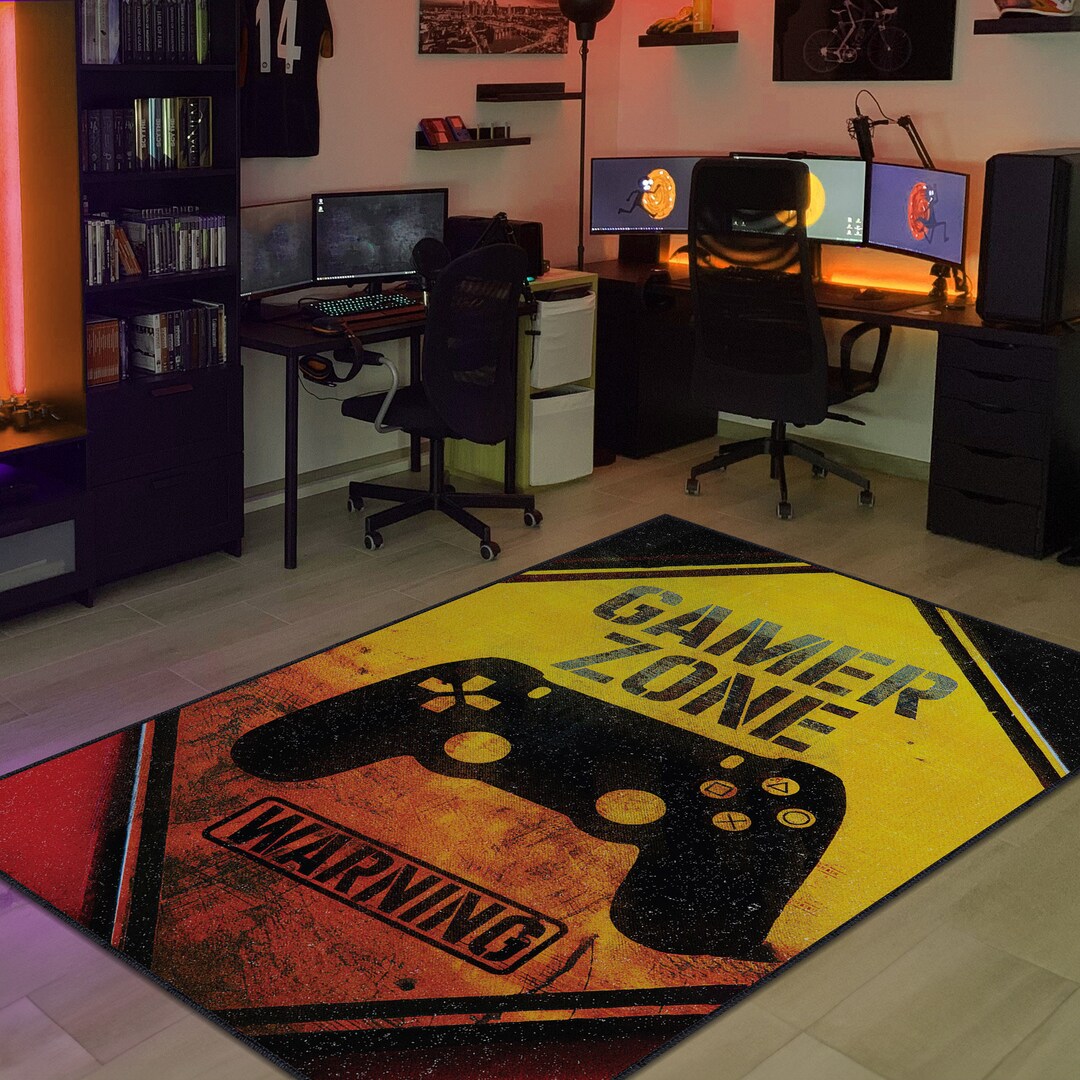 Colorful Video Game Rug for Game Room Decor, PC Gamer Gift, Gamer Rug ...