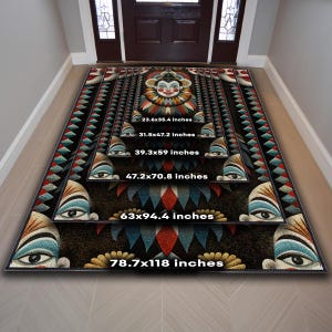 Circus Clown Rug, Retro Clown Rug for Clowncore Decor, Bohemian Clown ...