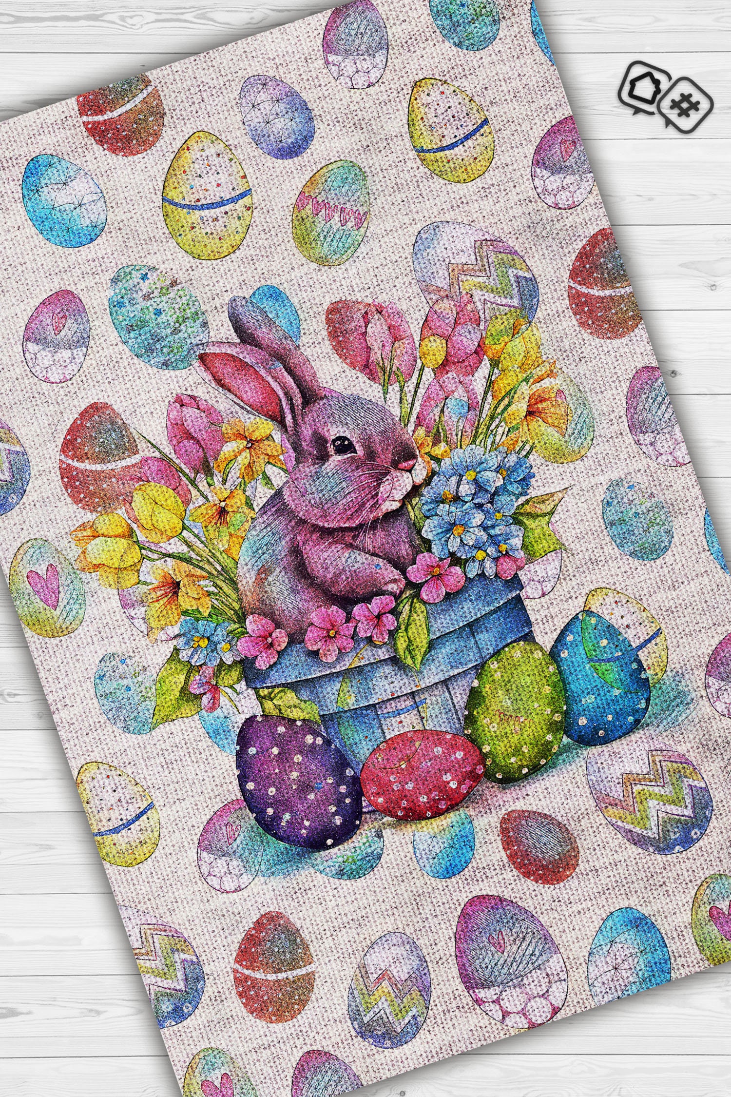Bunny Eggs Easter Rug, Easter Rug, Easter Gift, Easter Spring, Easter ...