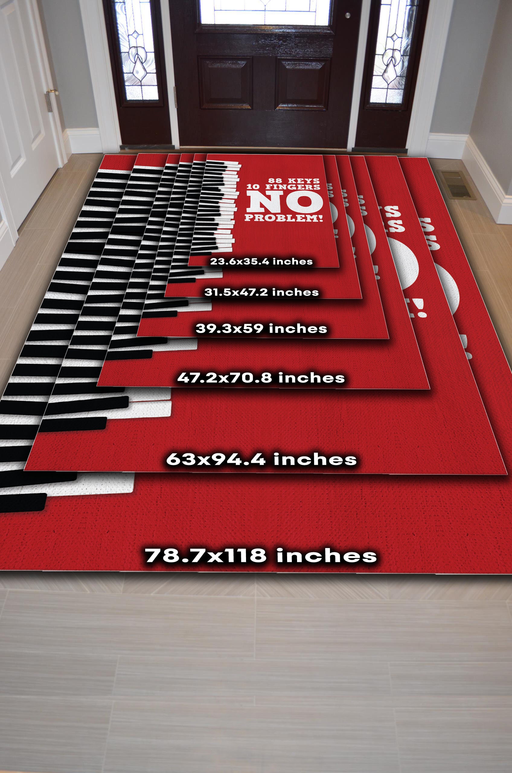 Piano Rug for Piano Player Gift, Music Lover Gift, Music Rug for Music ...