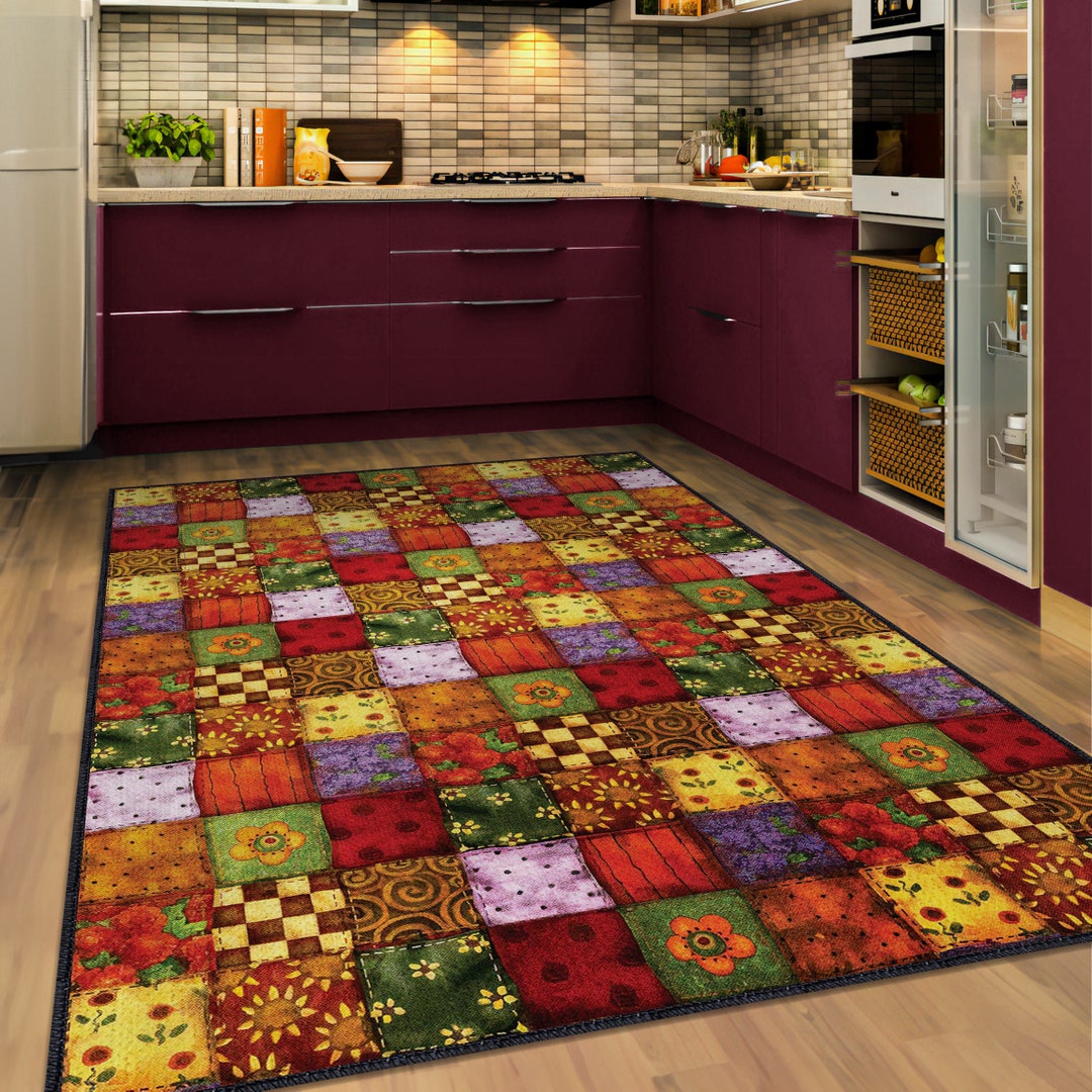 Boho Rug, Farmhouse Kitchen Rug, Aesthetic Room Decor, Cute Rug ...