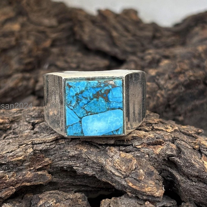 Turquoise Men Ring - Etsy