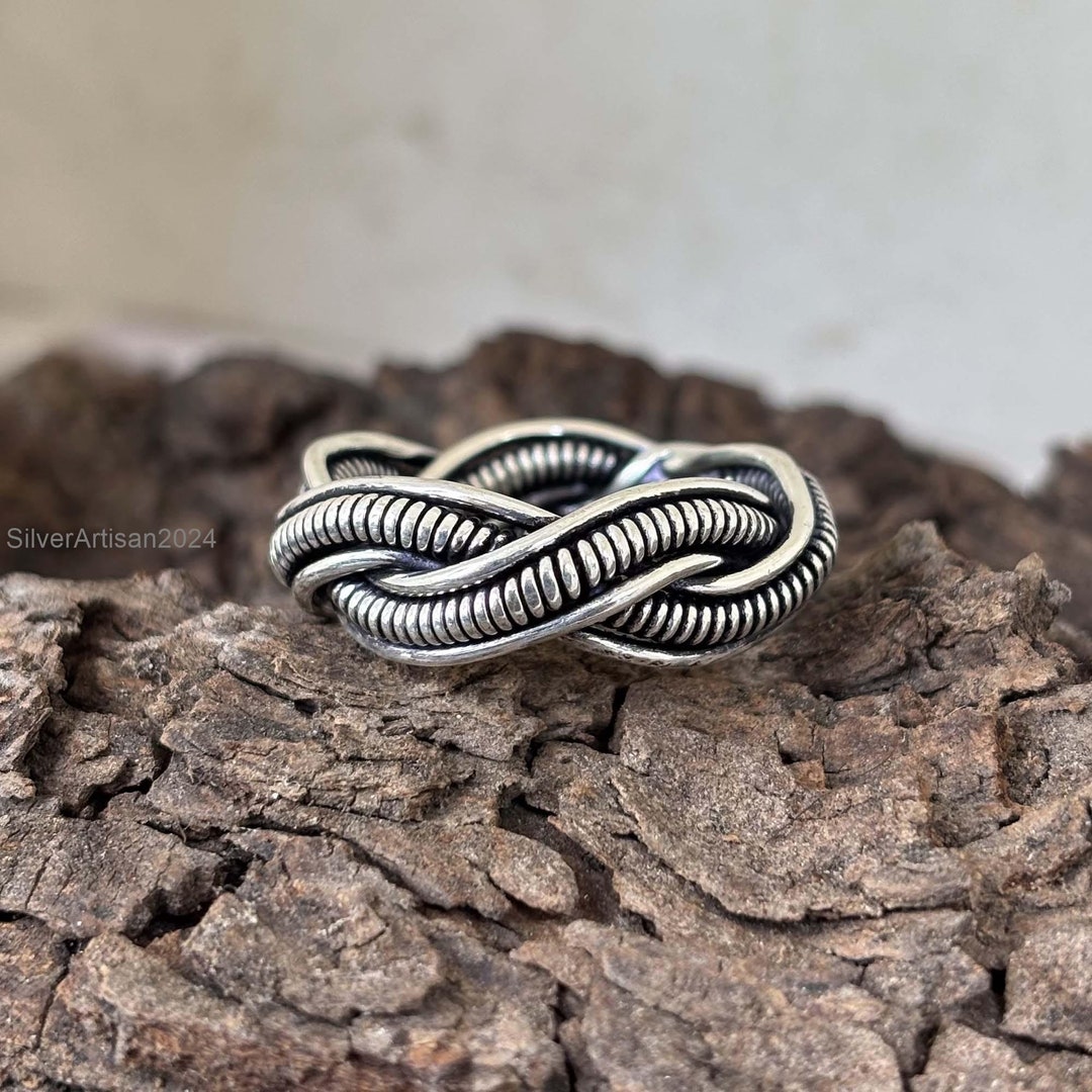 Silver Braid Ring, Braided Ring, 925 Silver Ring,men and Women Ring ...
