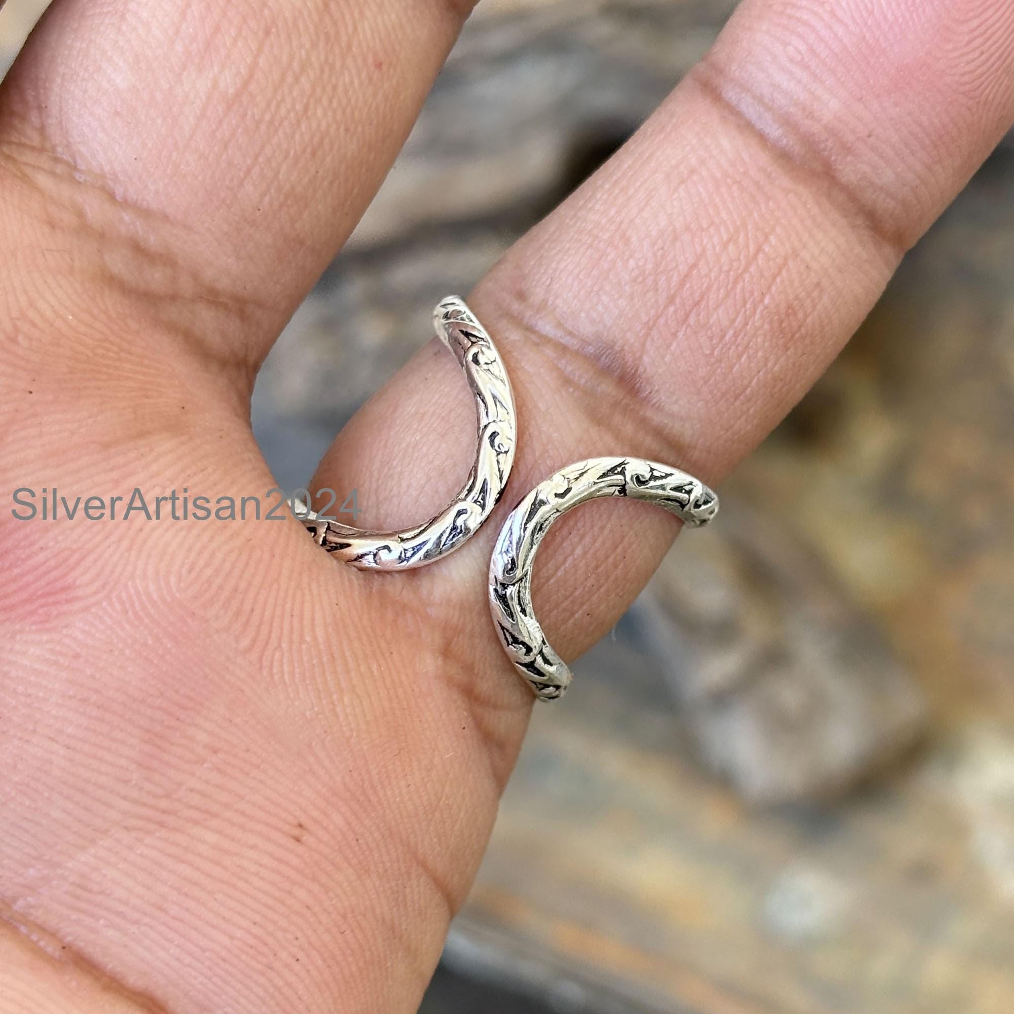 Handmade Sterling Silver Thumb Splint Ring: Adjustable Statement ...