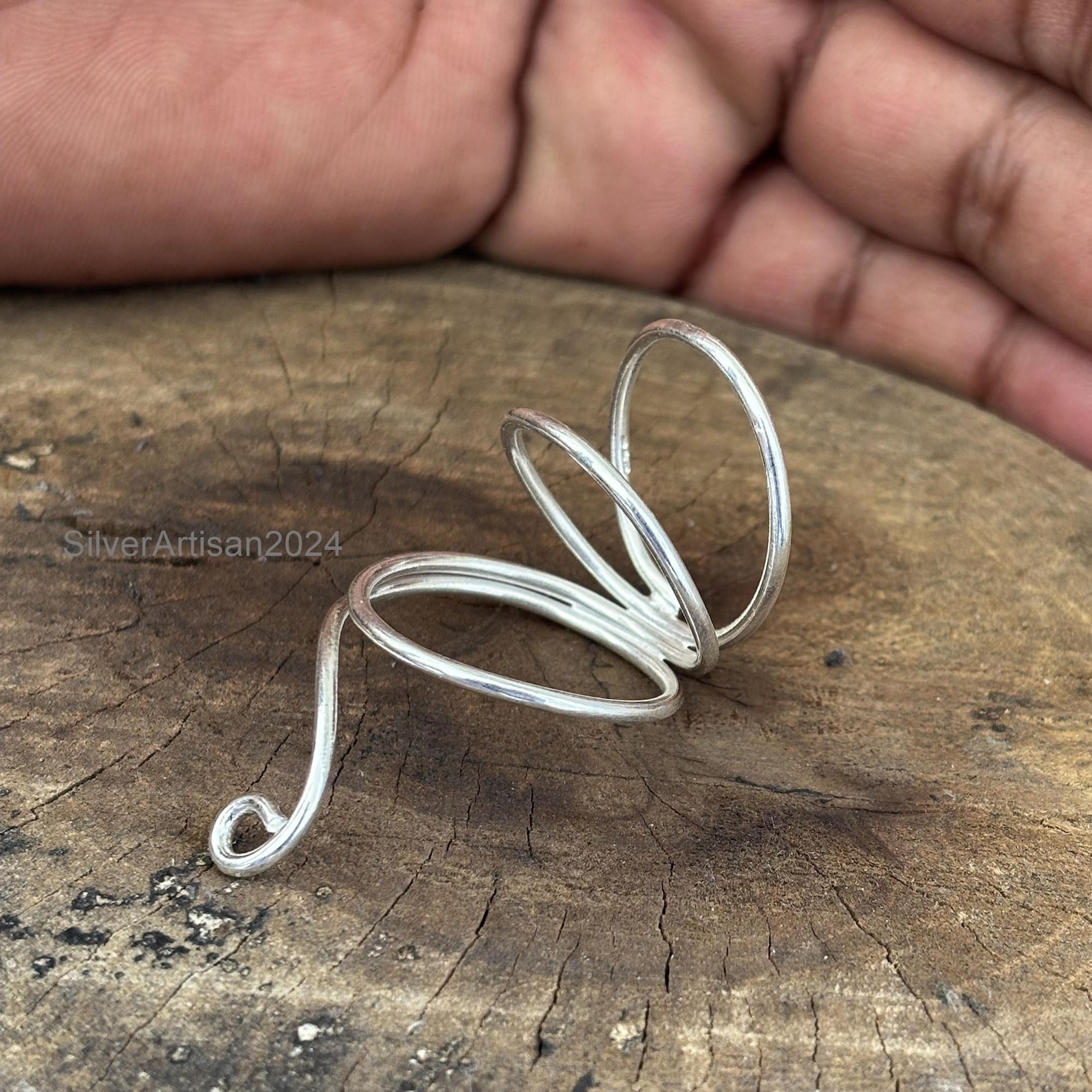 Sterling Silver Thumb Splint Ring: MCP Hyperextension, Arthritis ...