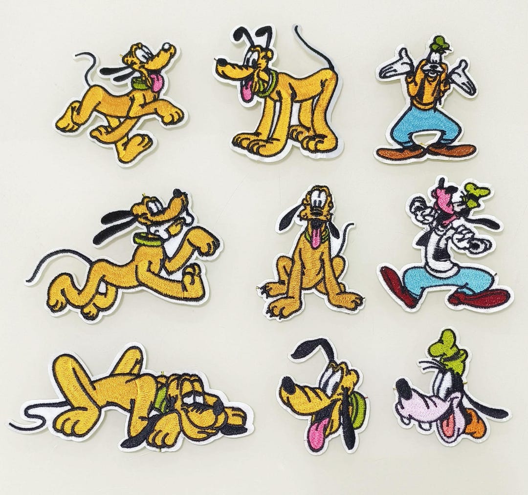 Mickey Mouse Dogs Iron on Patches Badges - Etsy