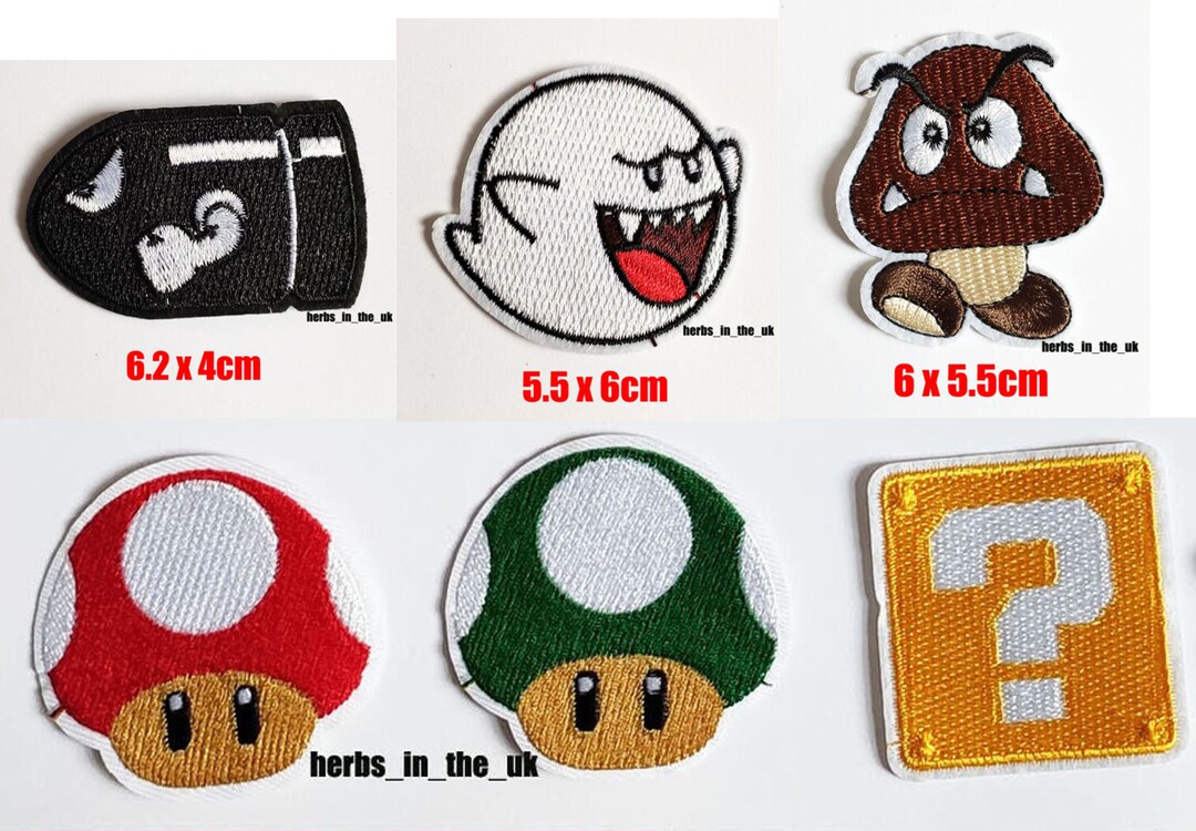 Super Mario Game Patches Badges Iron on Sew On - Etsy