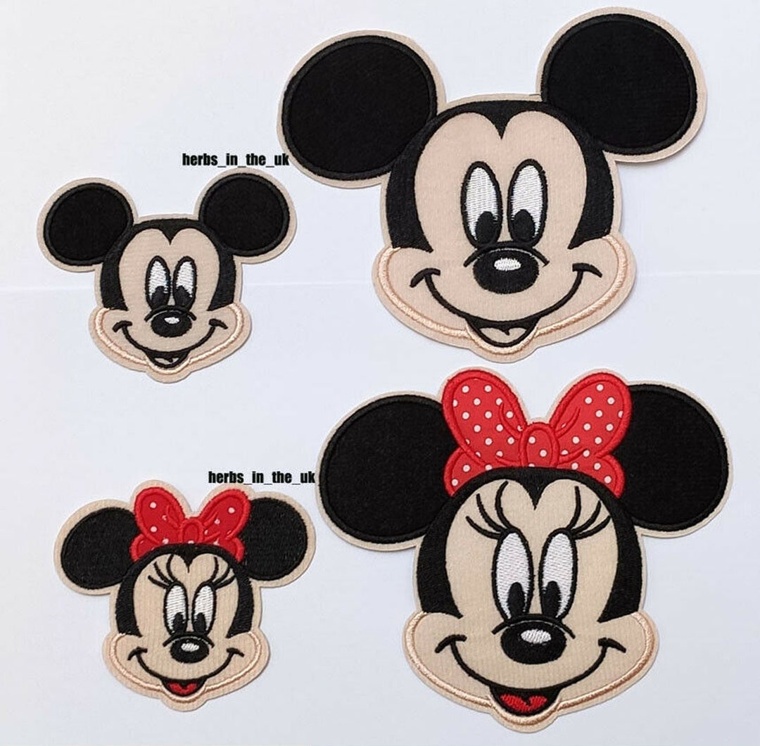 Mickey Mouse Girl Disney Minnie Iron on Patches Badges - Etsy