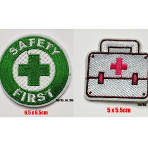 Safety First / First Aid Kit Patch Badge Iron on Sew On - Etsy