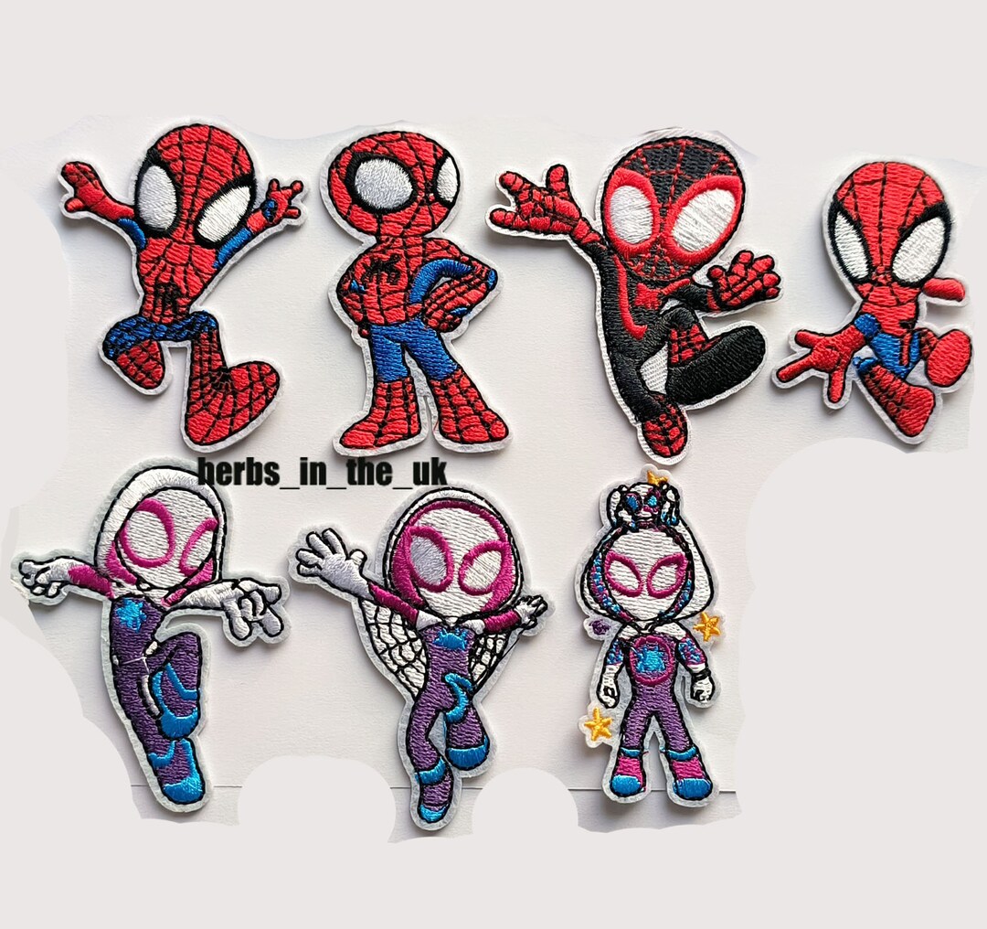 Spiderman Spin and Ghost Spider Spiderman Verse Patch Iron on ...