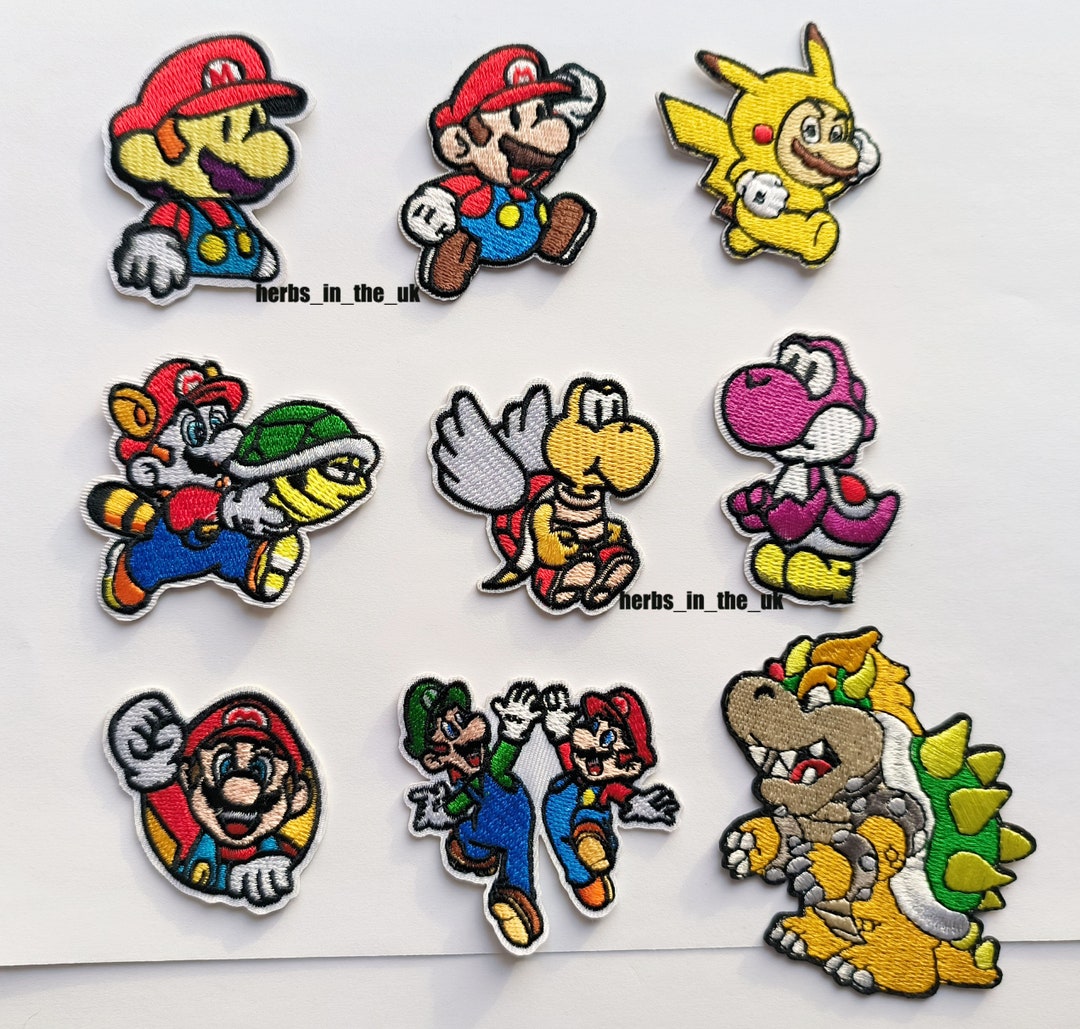 New Super Mario Patches Badges Iron on Sew On - Etsy