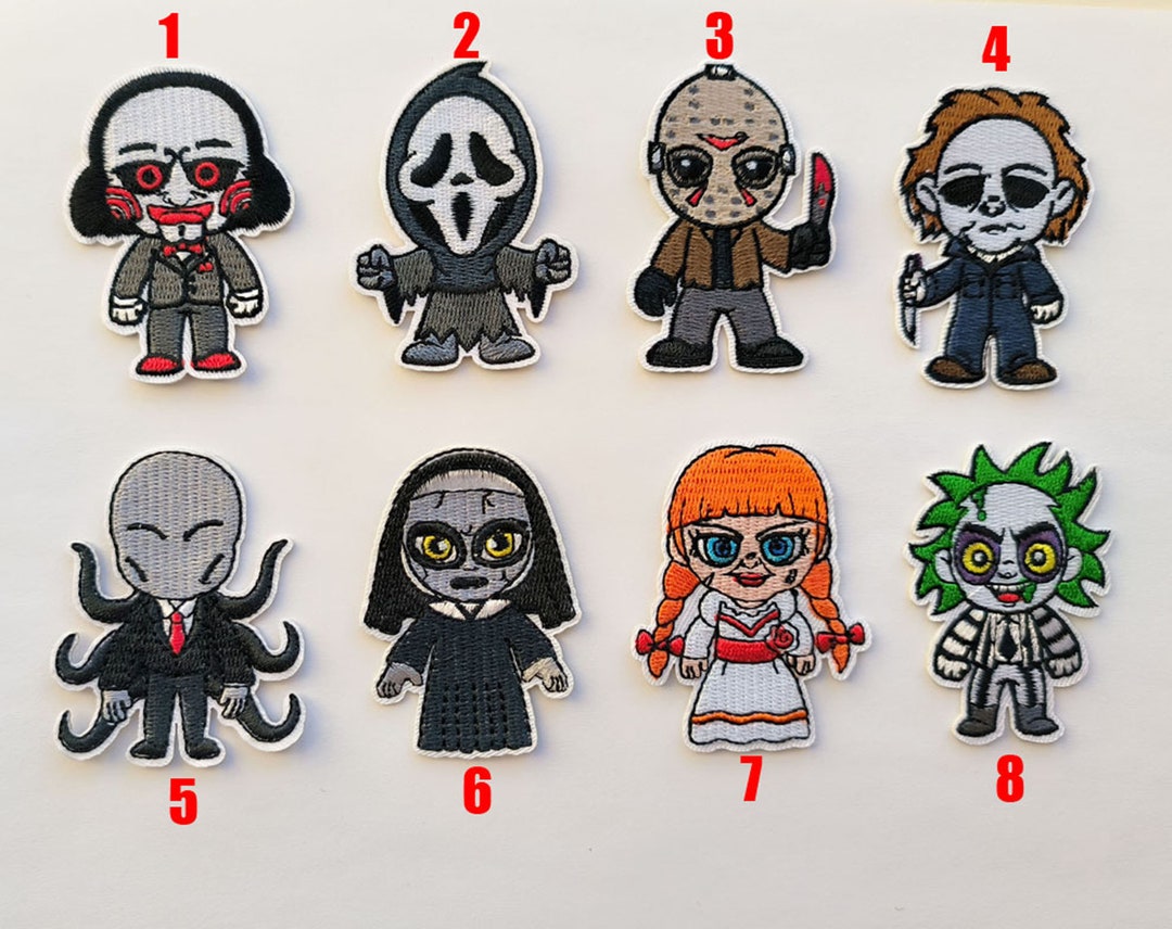 Very Cute Horror Movie Character Patches Badges Iron on Sew on SIZE: 4 ...