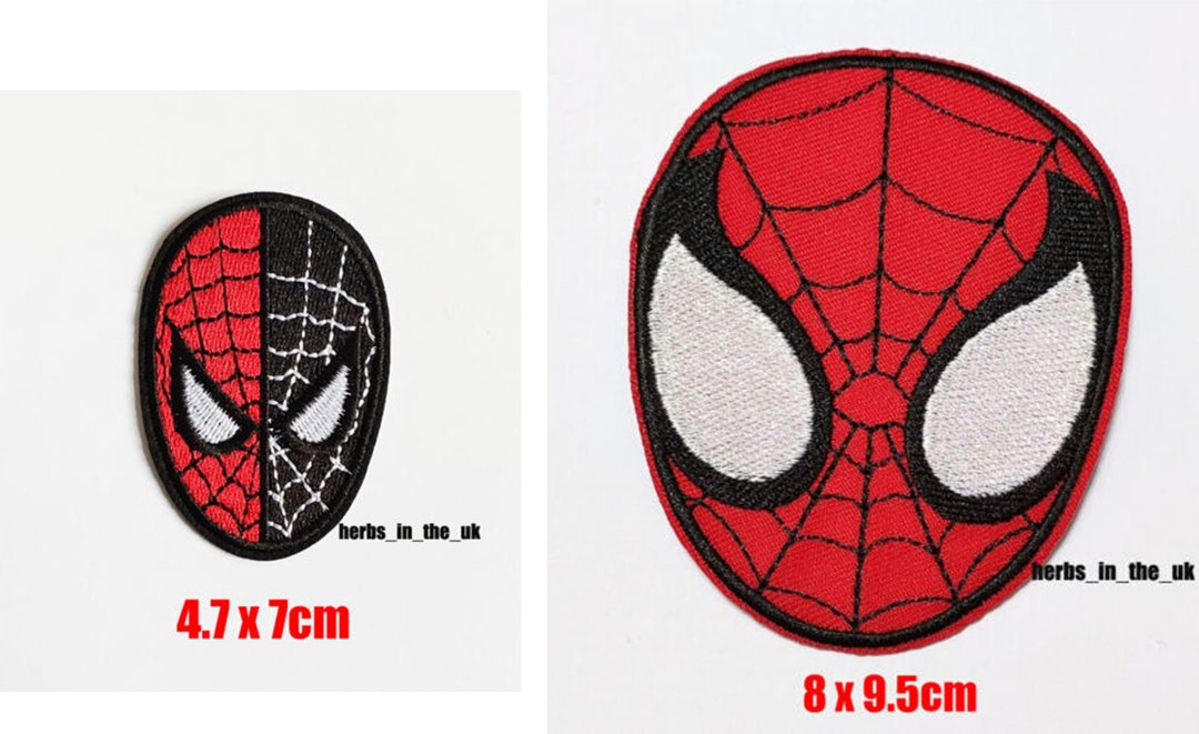 Spiderman Head Patch Iron on Embroidered Badge Patch Spider - Etsy