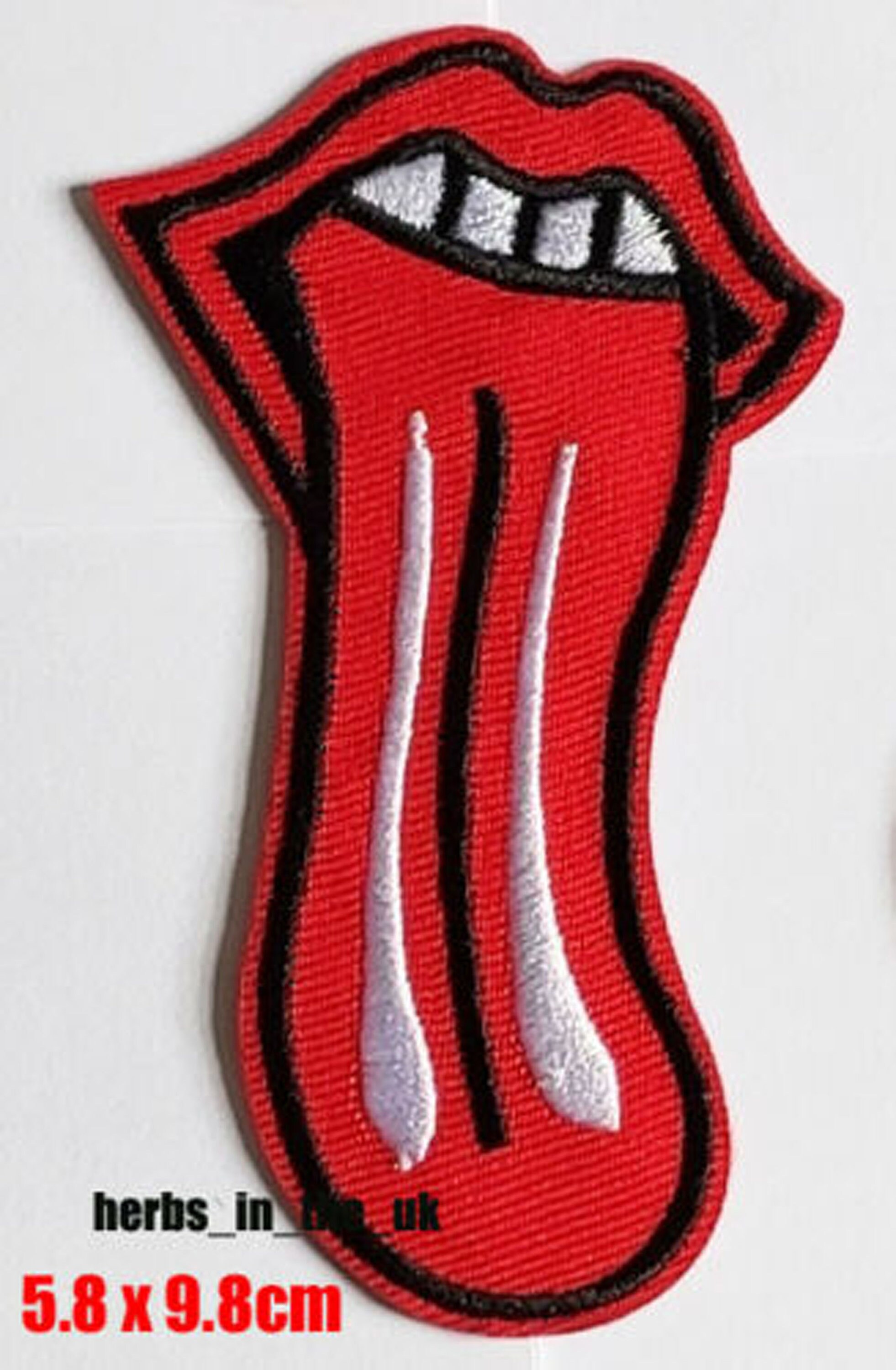 Red Tongue Mouth Eye Patches Badges Iron on Sew On - Etsy