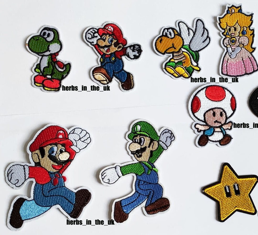 Super Mario Bros Game Patches Badges Iron on Sew On - Etsy