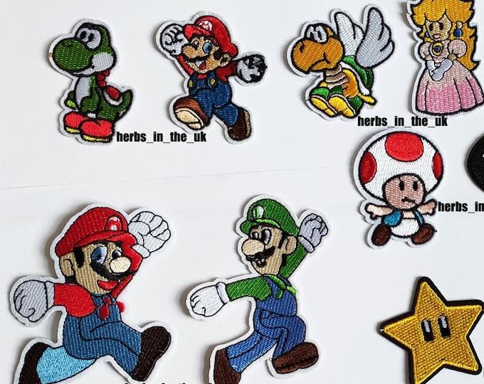 Super Mario Bros Game Patches Badges Iron on Sew On - Etsy