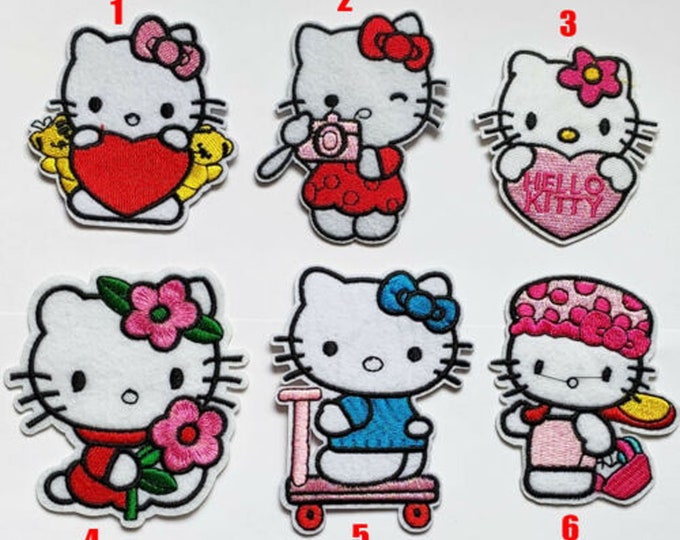 Hello Kitty Cat Marie Patch Badge Iron on Sew On - Etsy