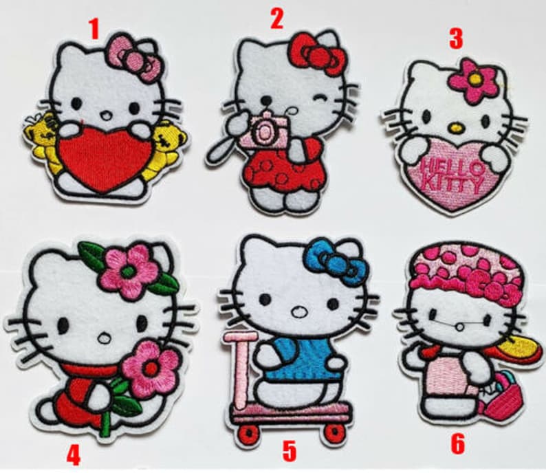 Hello Kitty Cat Marie Patch Badge Iron on Sew On - Etsy