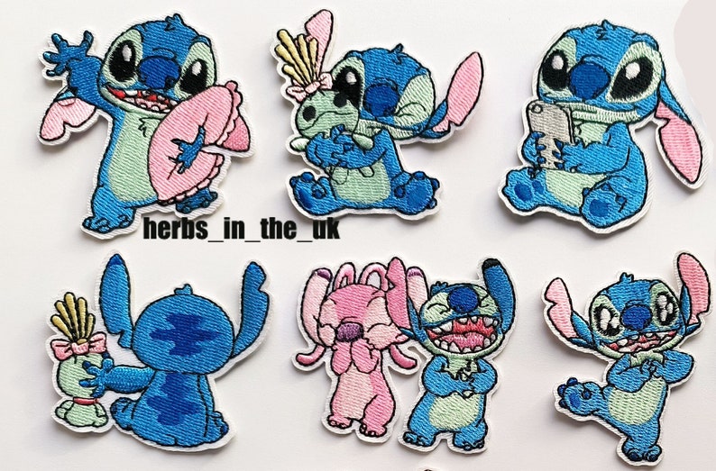 Lilo and Stitch Patches 2024 New Patches Badges Iron on Sew On - Etsy ...