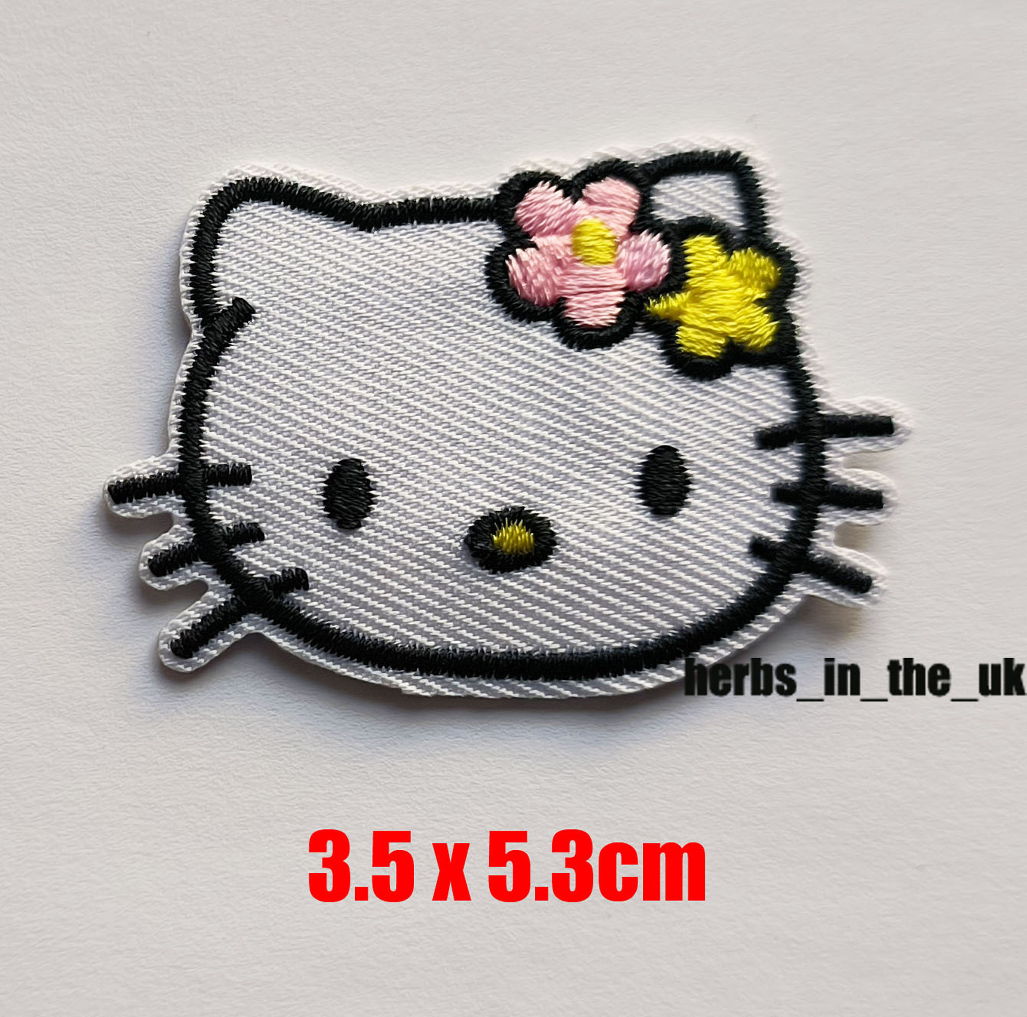 New Hello Kitty Cat Head Patch Badge Iron on Sew On - Etsy