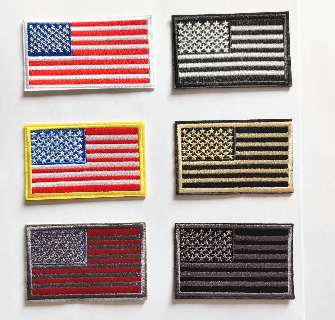 American Flag Patch USA Stars Stripes Patch Badge Iron on Sew On - Etsy