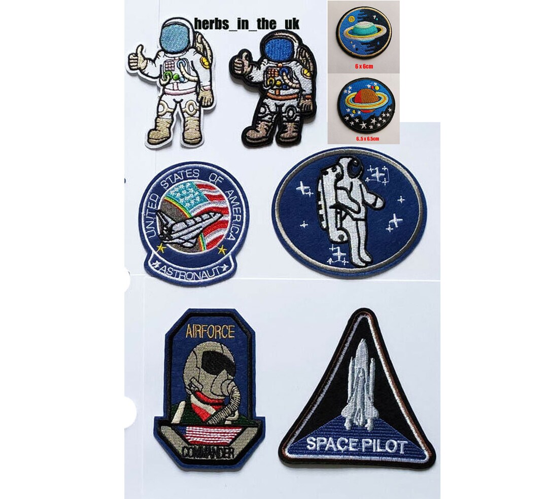 NASA Space Ship Spaceman Patch Iron on / Sew on Badge - Etsy