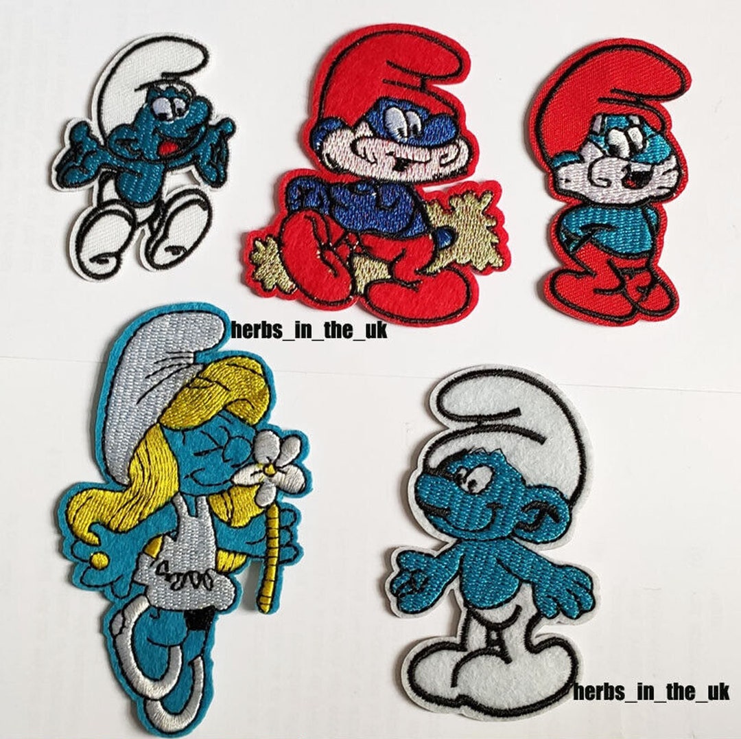 Smurfs Cartoon Characters Patch Badge Iron on Sew On - Etsy