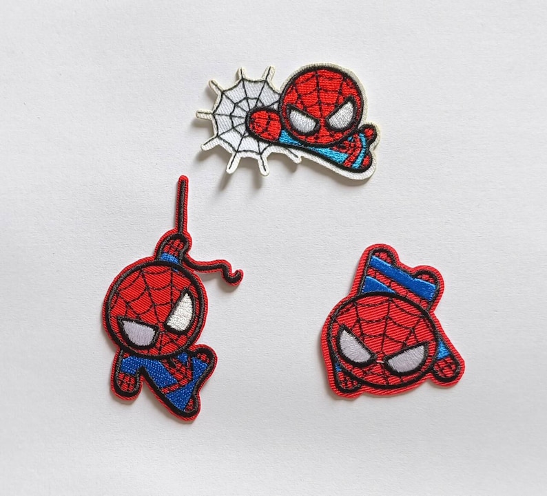 Cute Spiderman Iron on Sew on Patches Badges Spider Man - Etsy