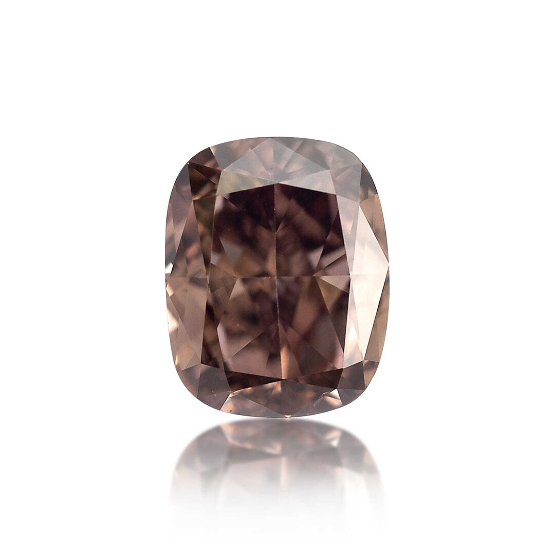 0.50 Carat Fancy Dark Brown Color Natural Diamond Cushion Modified ...
